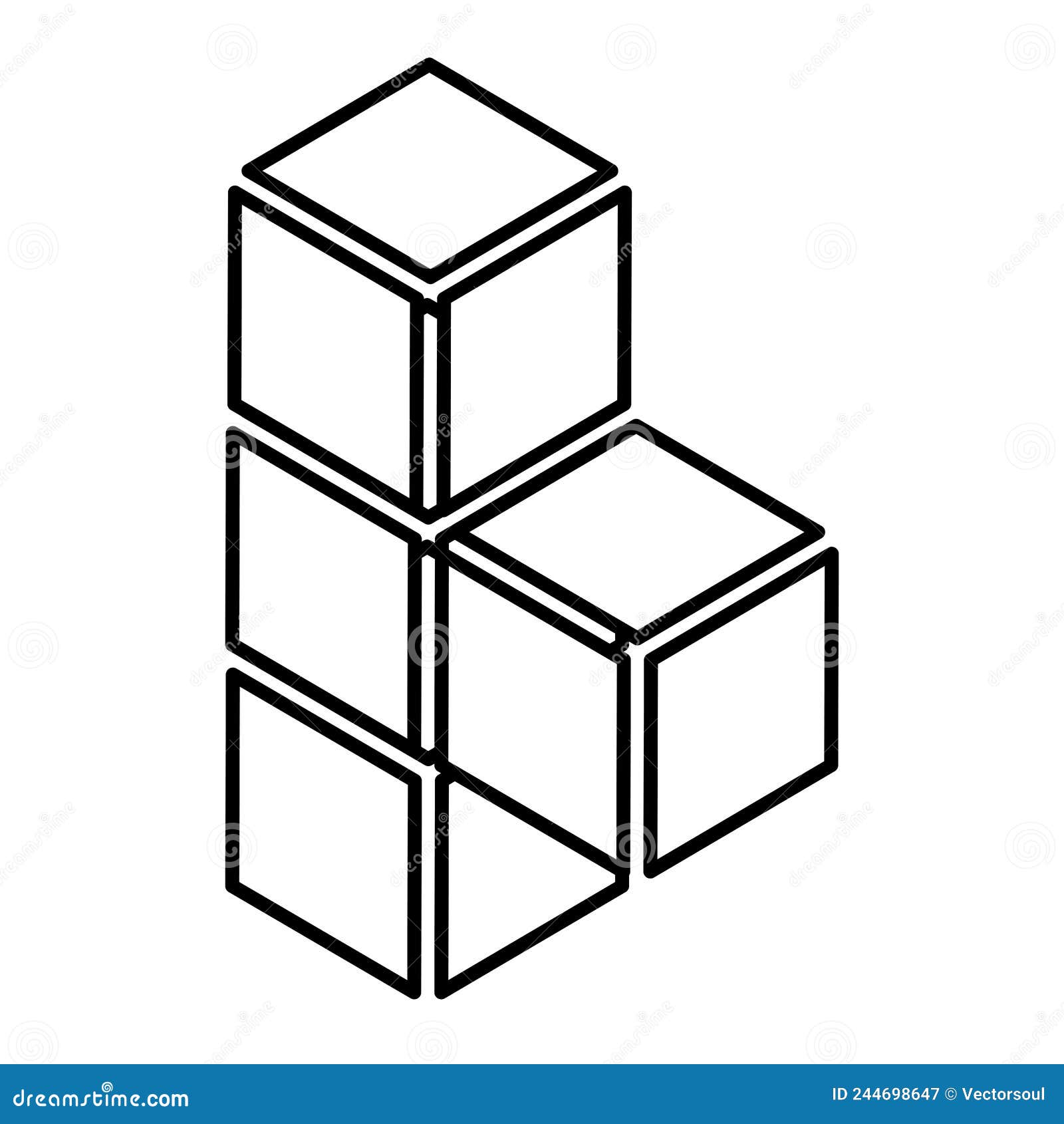 3d Isometric Cubes As Construction, Construct, Building, Technology ...