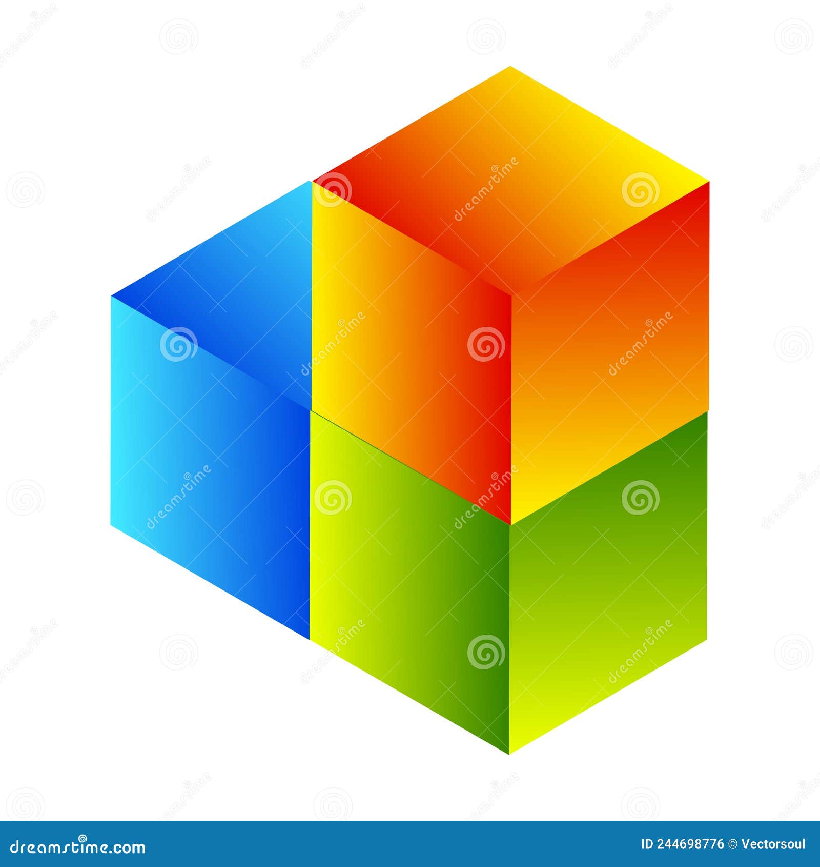 3d Isometric Cubes As Construction, Construct, Building, Technology ...
