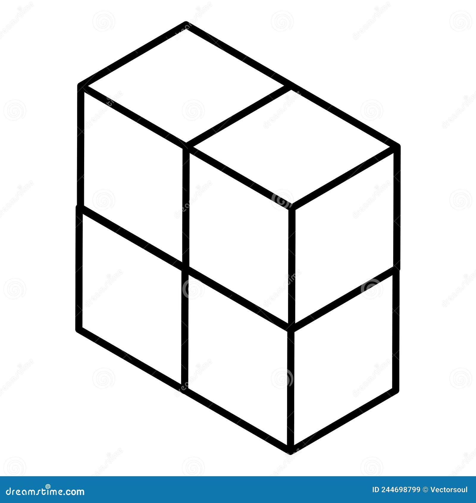 3d Isometric Cubes As Construction, Construct, Building, Technology ...