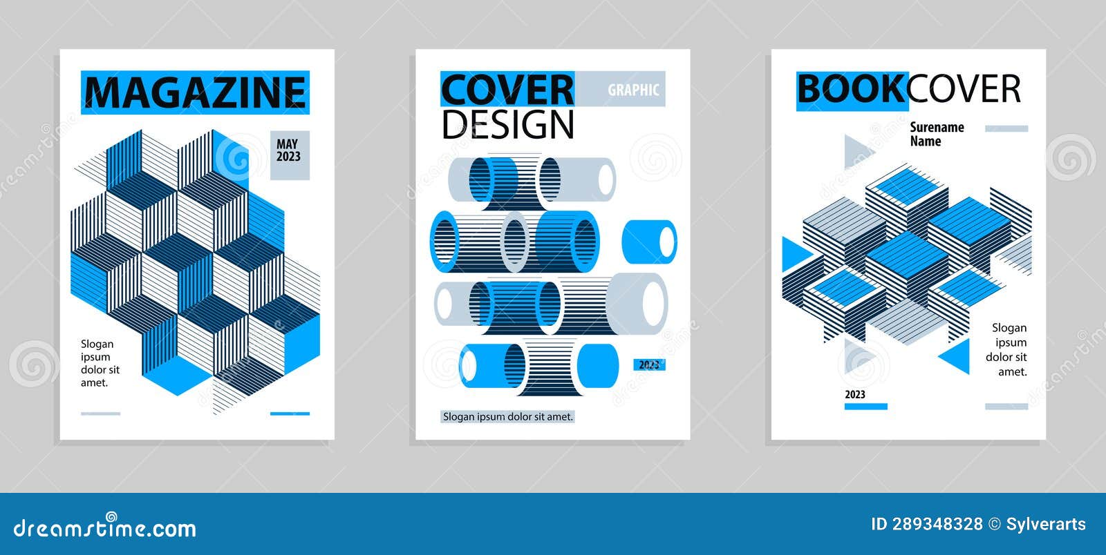 3D Isometric Cubic Design Vector Geometric Abstract Backgrounds Set ...