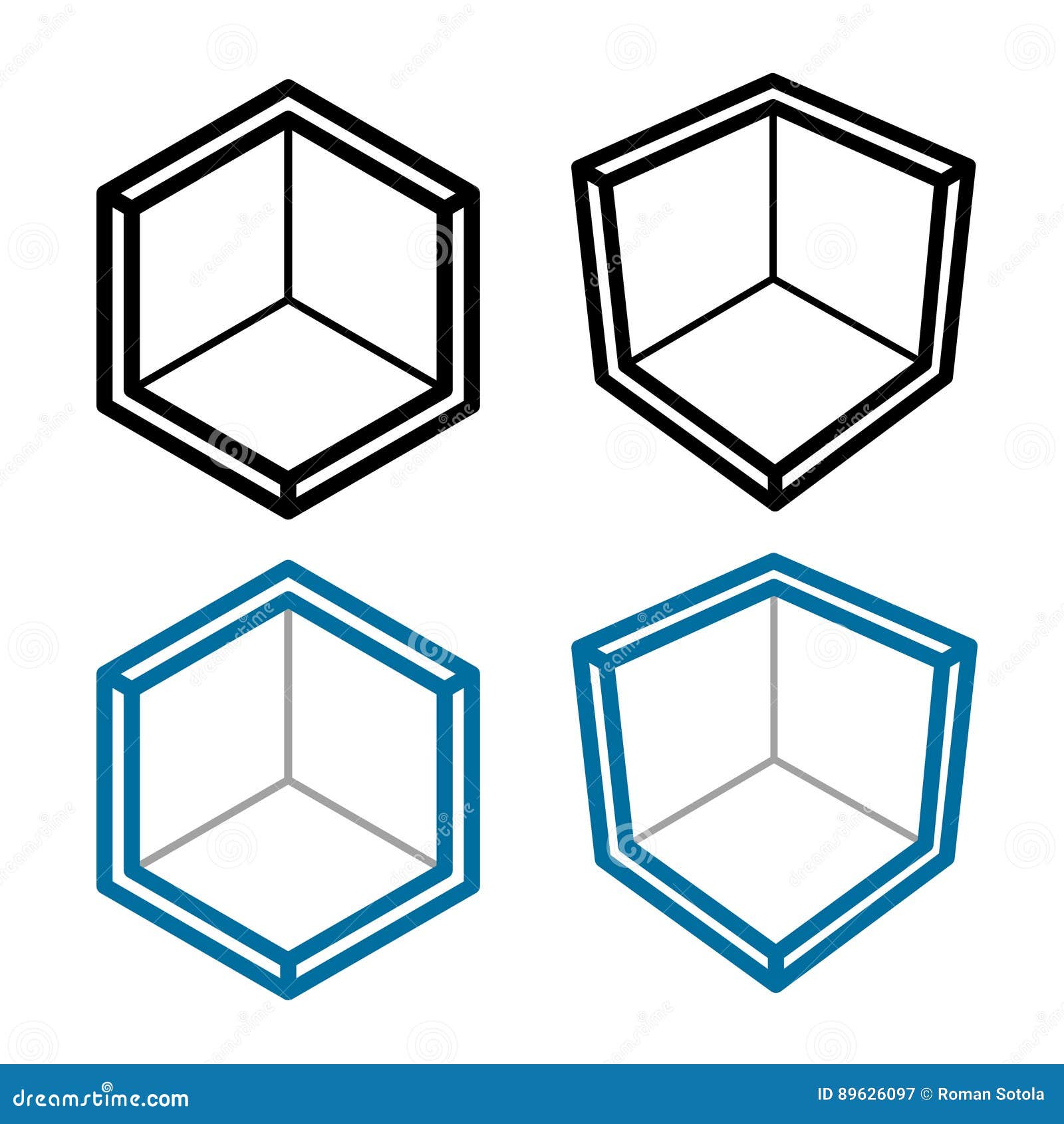 Corner Symbol Icon Of 3 Types Color, Black And White, Outline. Isolated ...