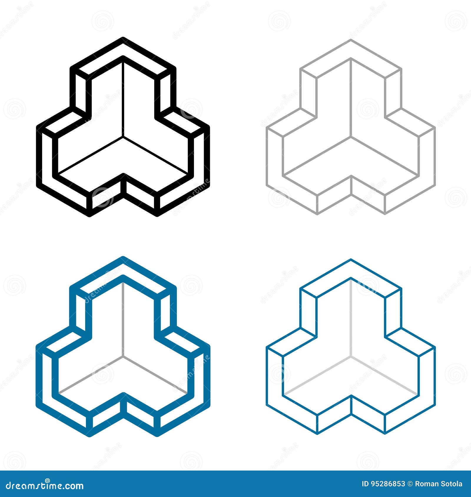 Corner Symbol Icon Of 3 Types Color, Black And White, Outline. Isolated ...