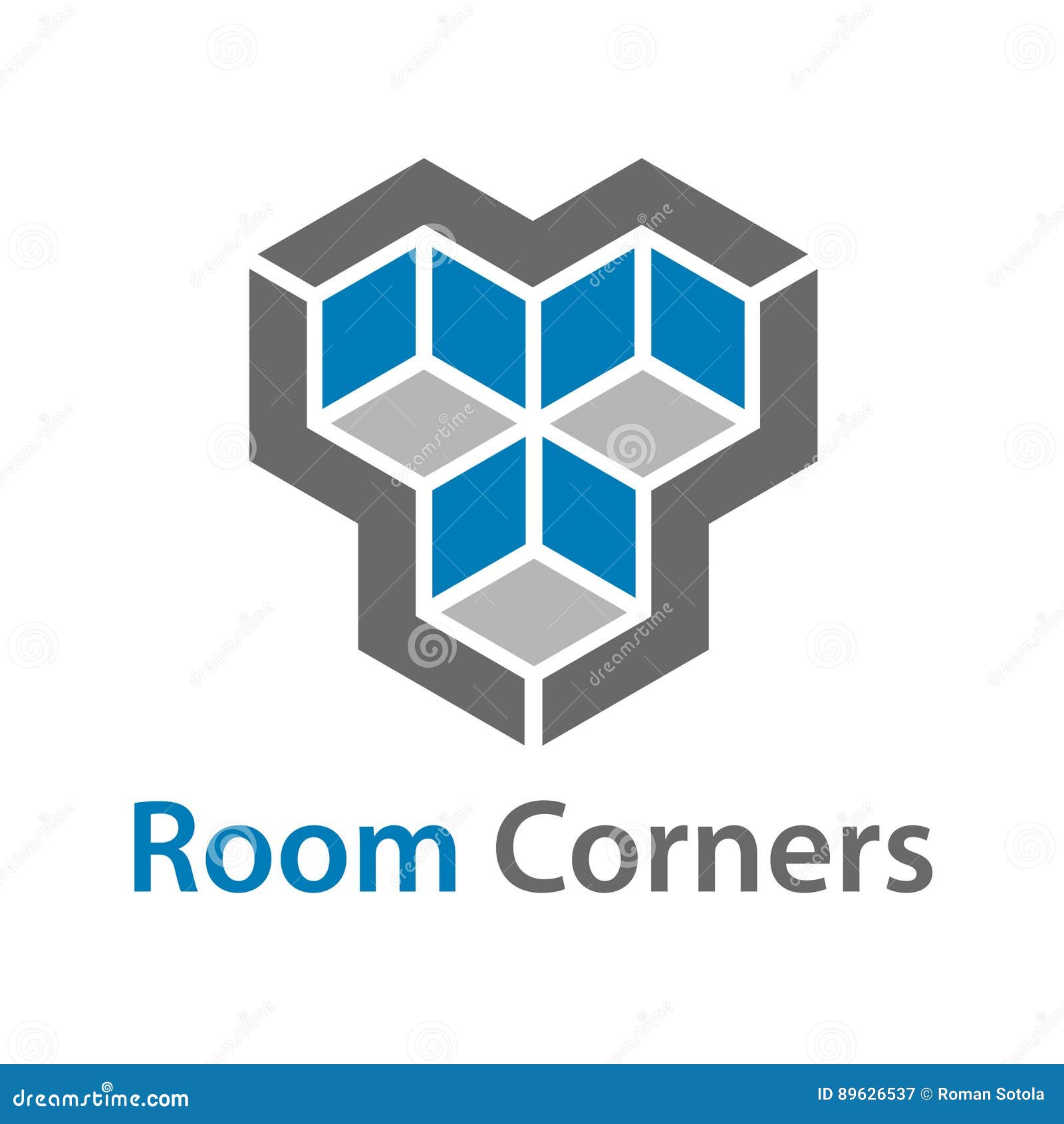 3D Isometric Empty Room Corner Symbol Cartoon Vector | CartoonDealer ...
