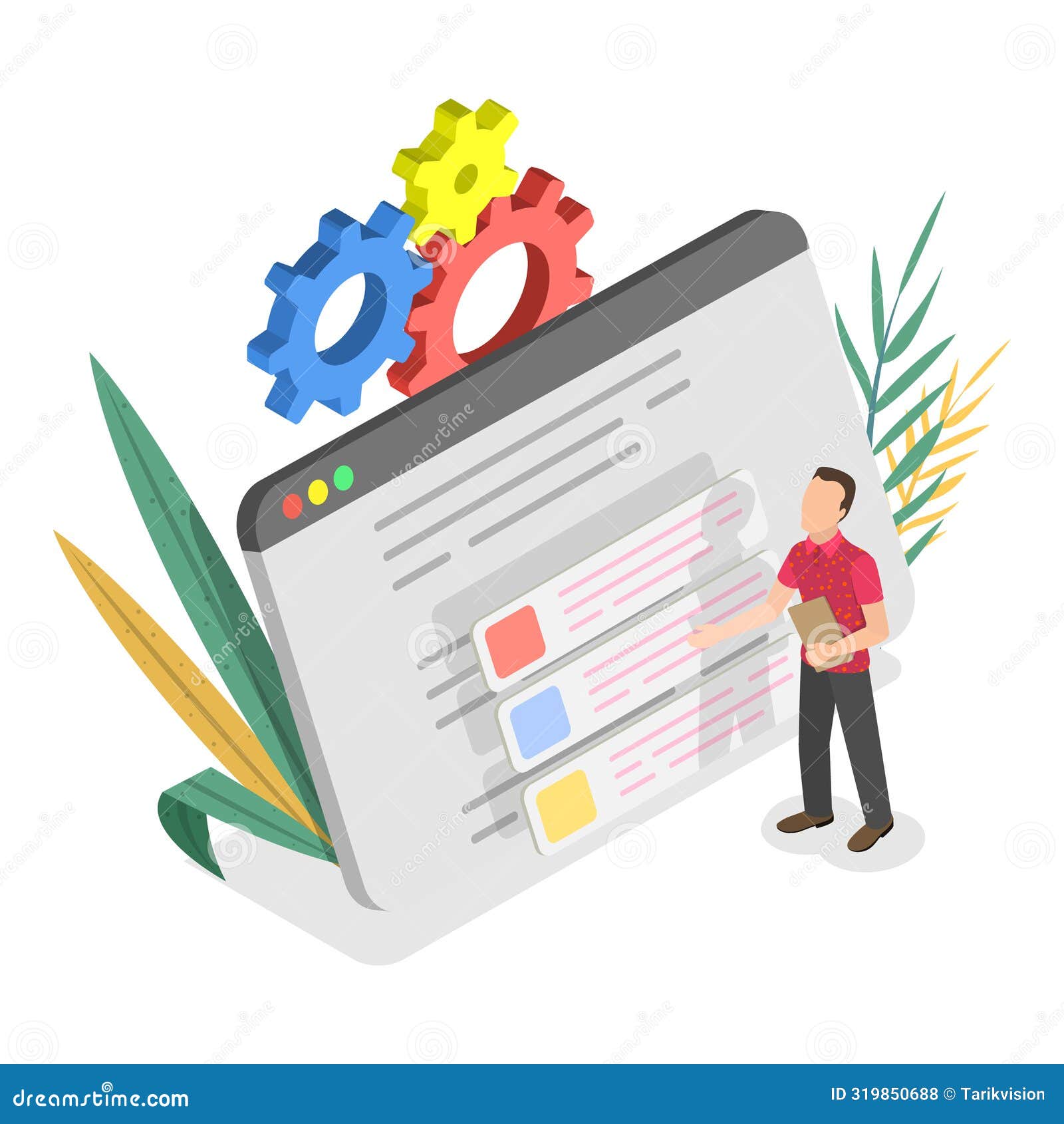 3D Isometric Flat Illustration of Requirements Analysis. Item 1 Stock ...