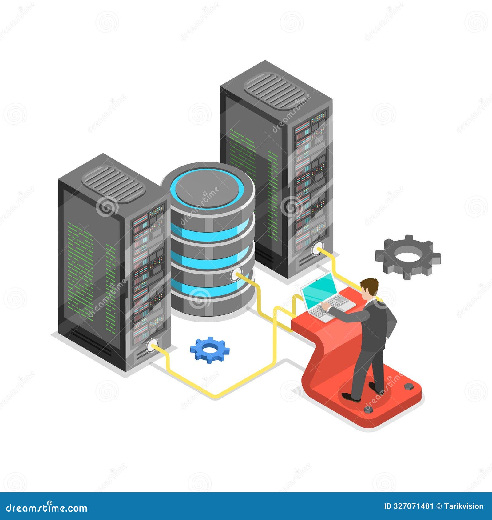 3D Isometric Flat Illustration of Software Deployment. Item 2 Stock ...