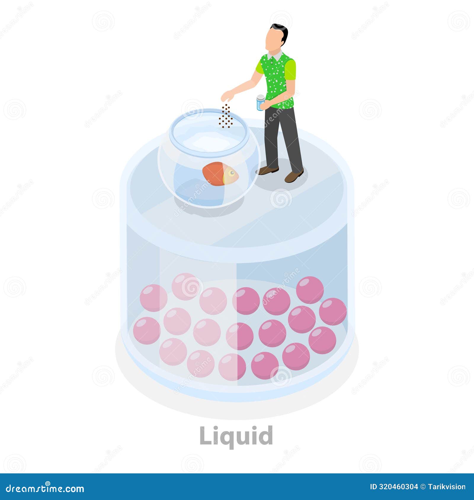 3D Isometric Flat Illustration of State of Matter. Item 3 Stock Vector ...