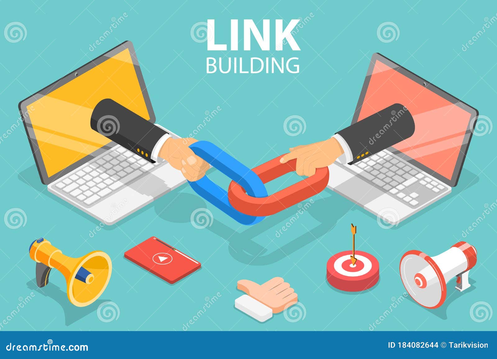 3D Isometric Flat Vector Concept of Link Building, SEO, Backlink ... 3D Isometric Flat Vector Concept of Link Building, SEO, Backlink ...