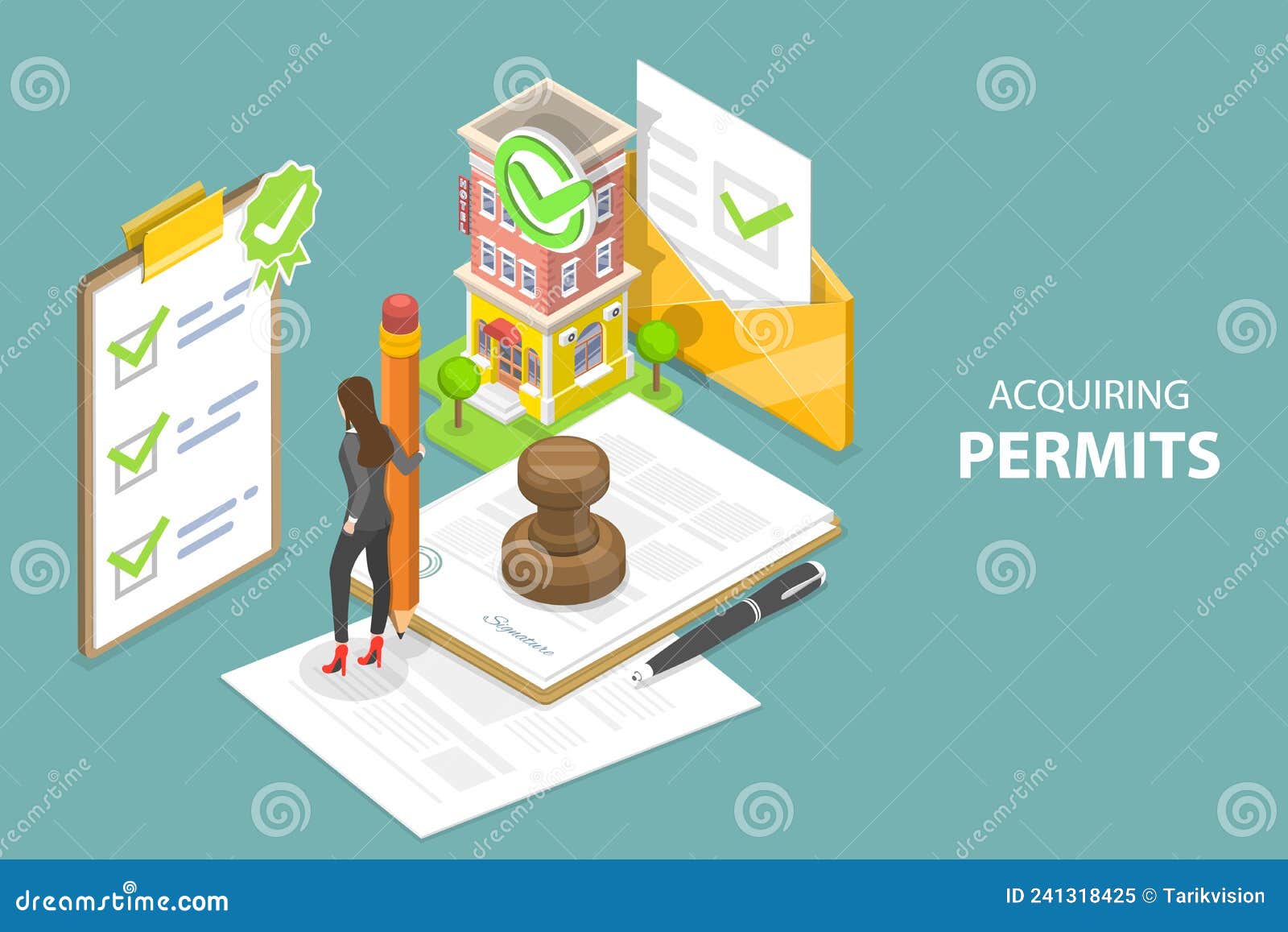 Acquiring Permits Chalk Concept Icon. Obtaining License Idea. Getting ...