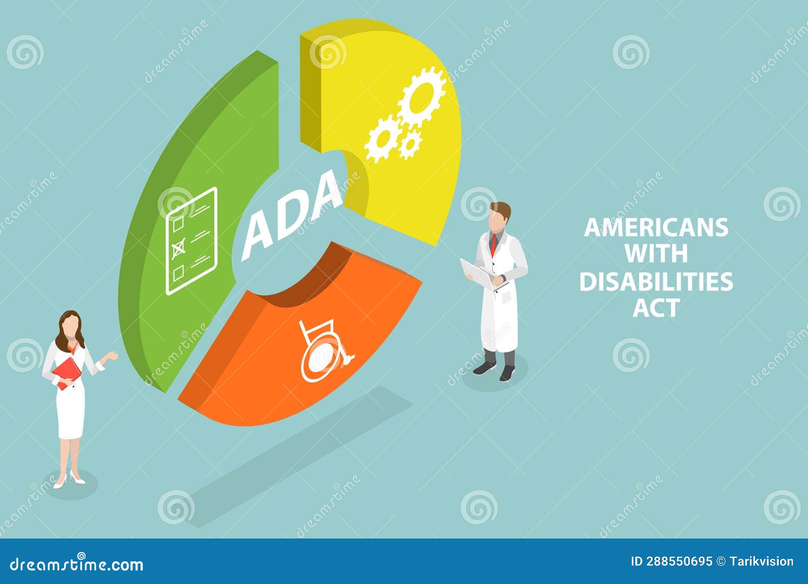 3D Isometric Flat Vector Conceptual Illustration of ADA Stock Vector ...