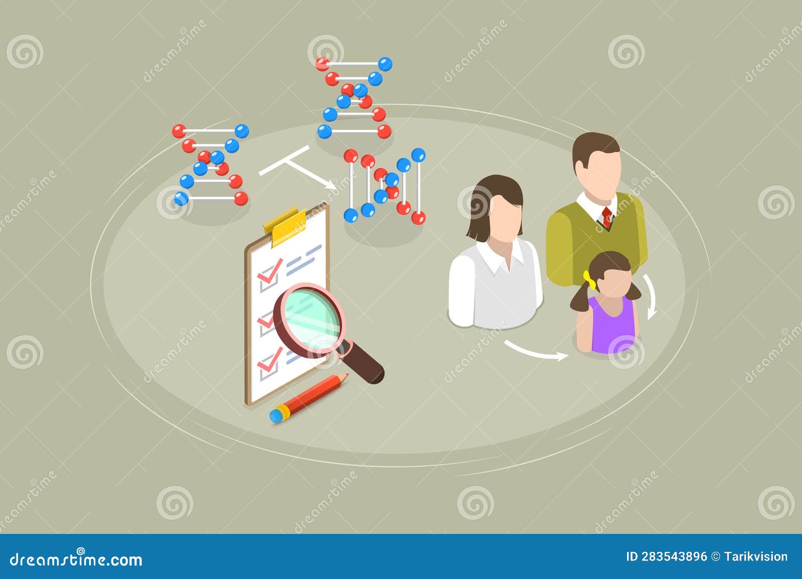 Noninvasive Prenatal Screening Concept Icon Vector Illustration ...