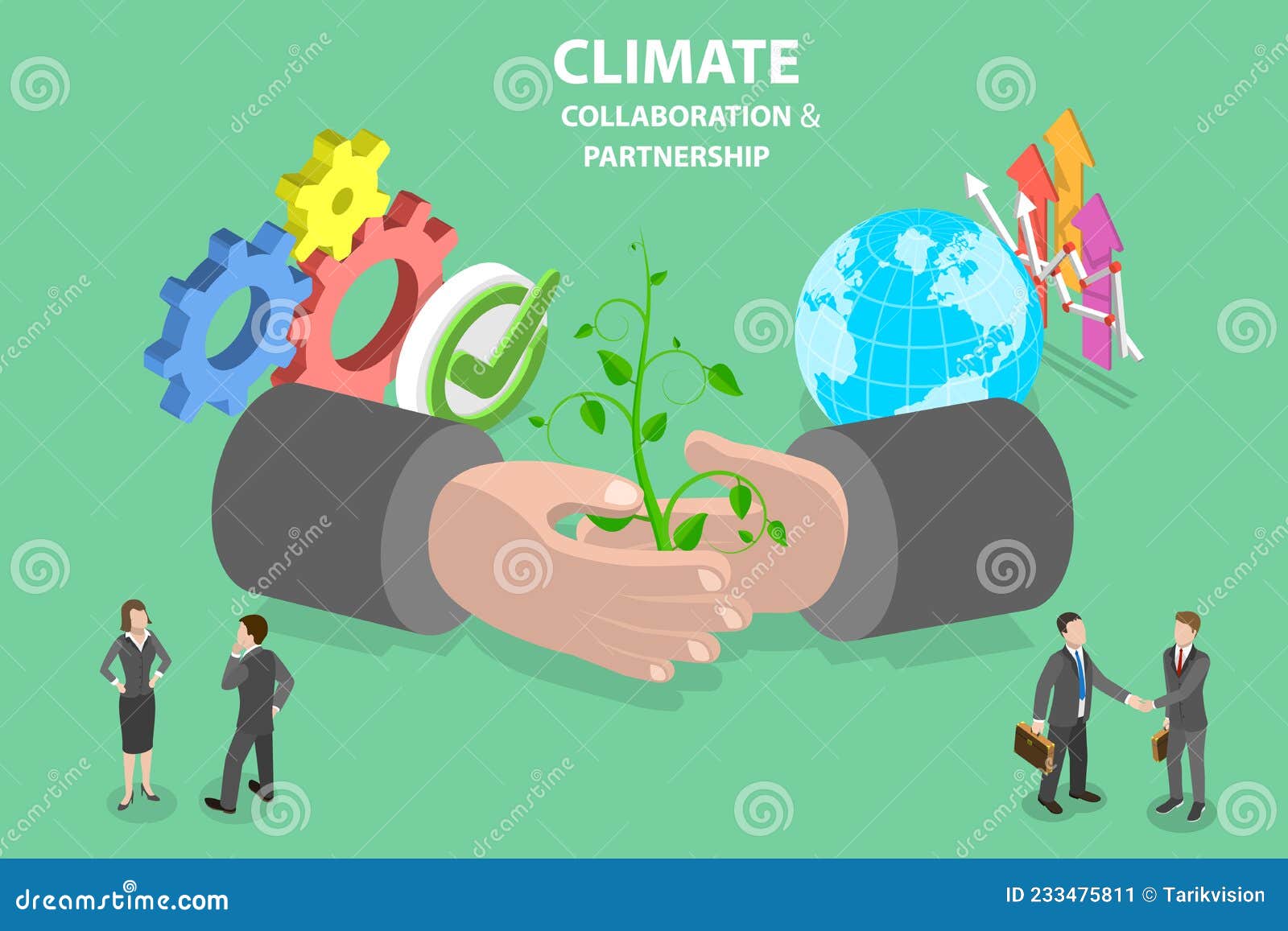 3D Isometric Flat Vector Conceptual Illustration of Climate ...