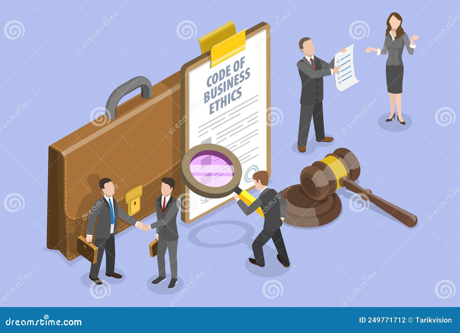 Ethics Or Code Of Conduct Concept With Big Word Or Text And Team People ...