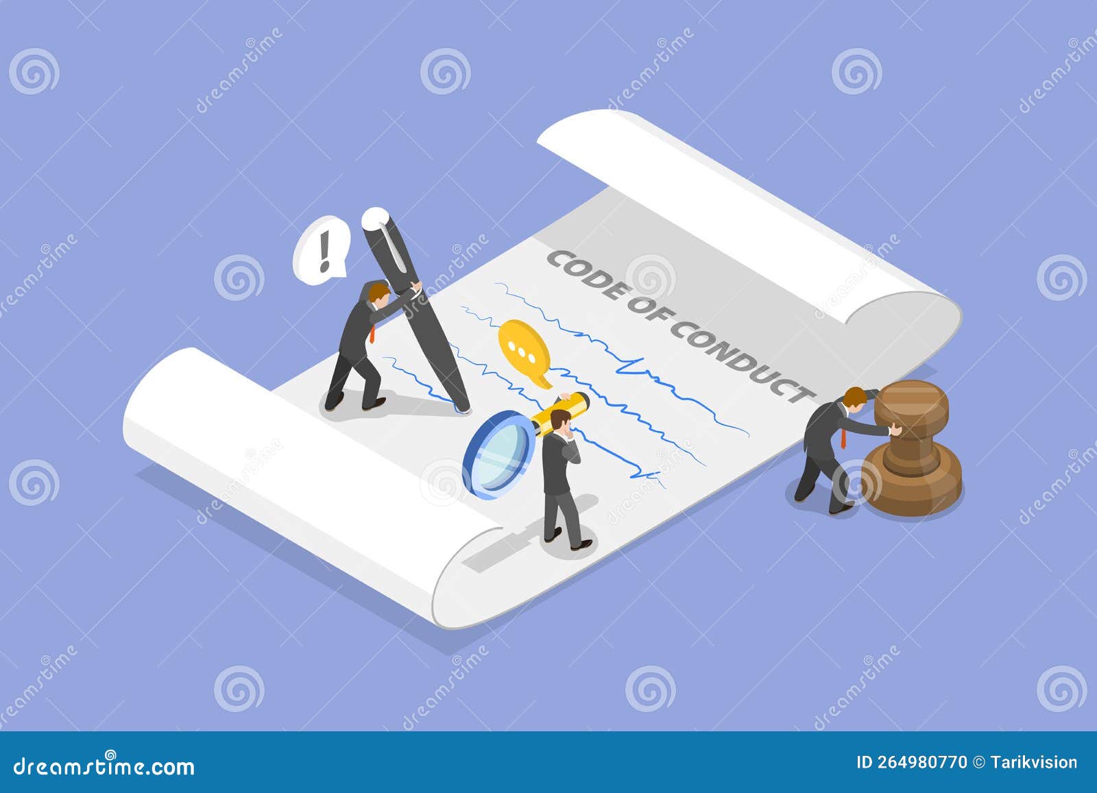 Code Of Conduct Team People Work Together On Paper Document On Laptop ...