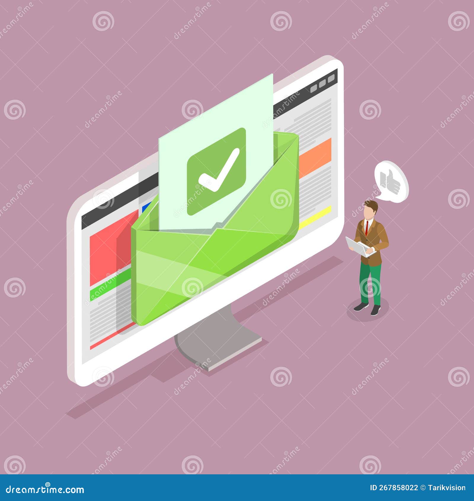 Mail Confirmation Isometric Stock Illustrations – 26 Mail Confirmation ...