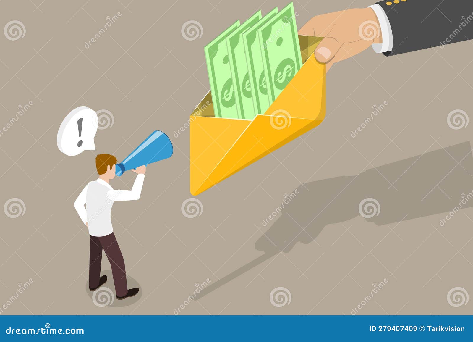 3D Isometric Flat Vector Conceptual Illustration of Corruption Stock ...