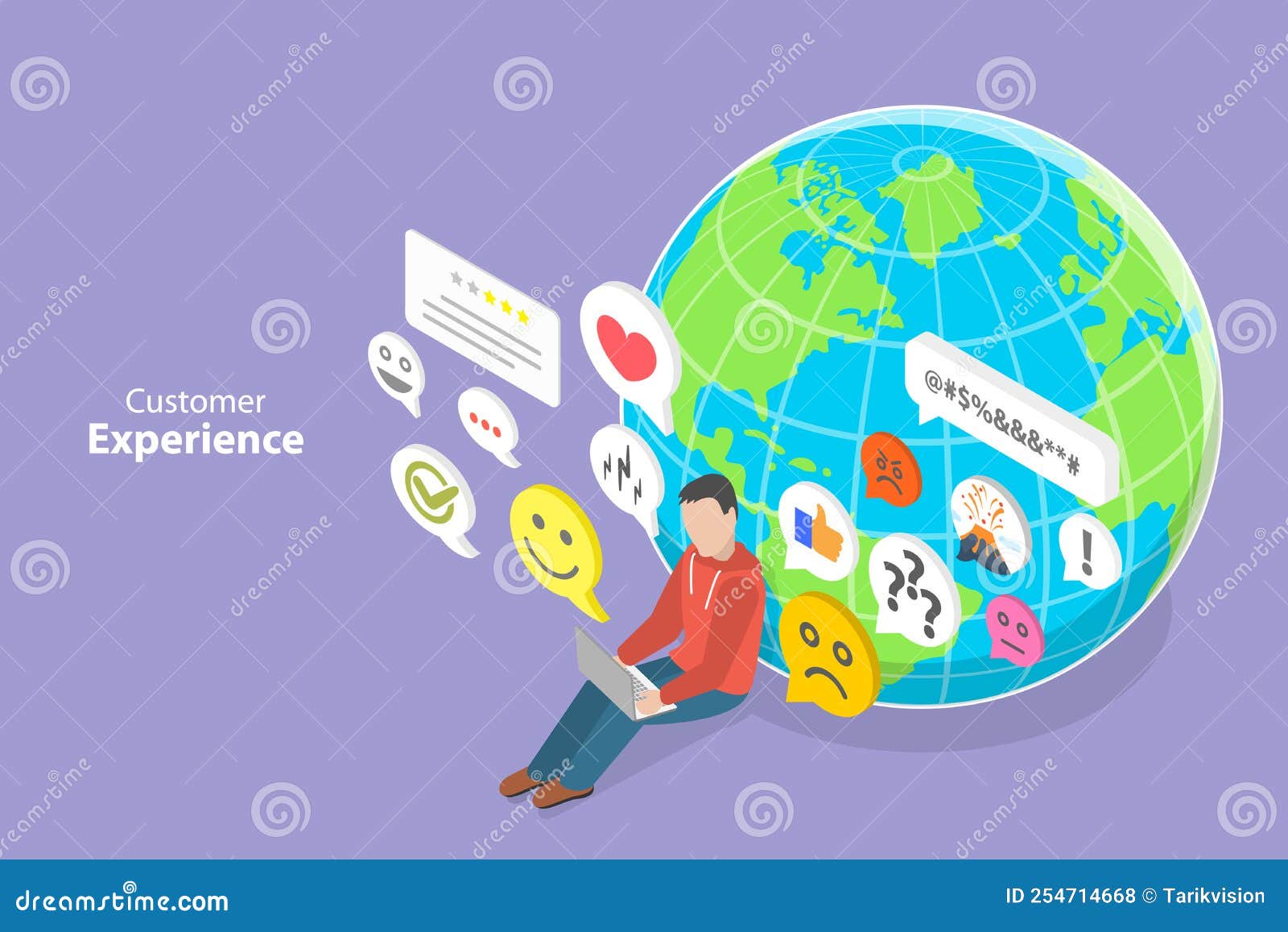 3D Isometric Flat Vector Conceptual Illustration of Customer Experience ...