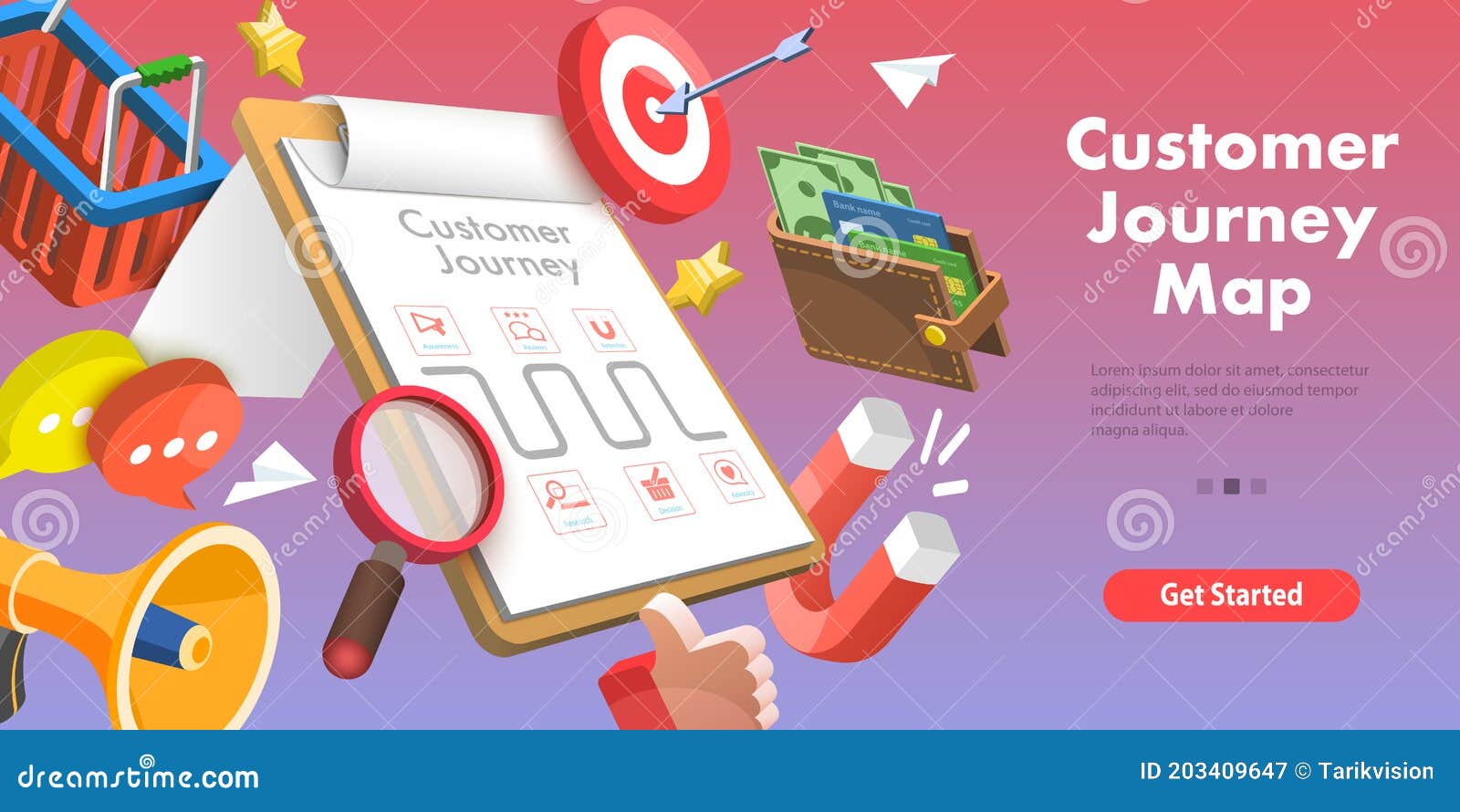 3D Isometric Flat Vector Conceptual Illustration of Customer Journey ... 3D Isometric Flat Vector Conceptual Illustration of Customer Journey ...
