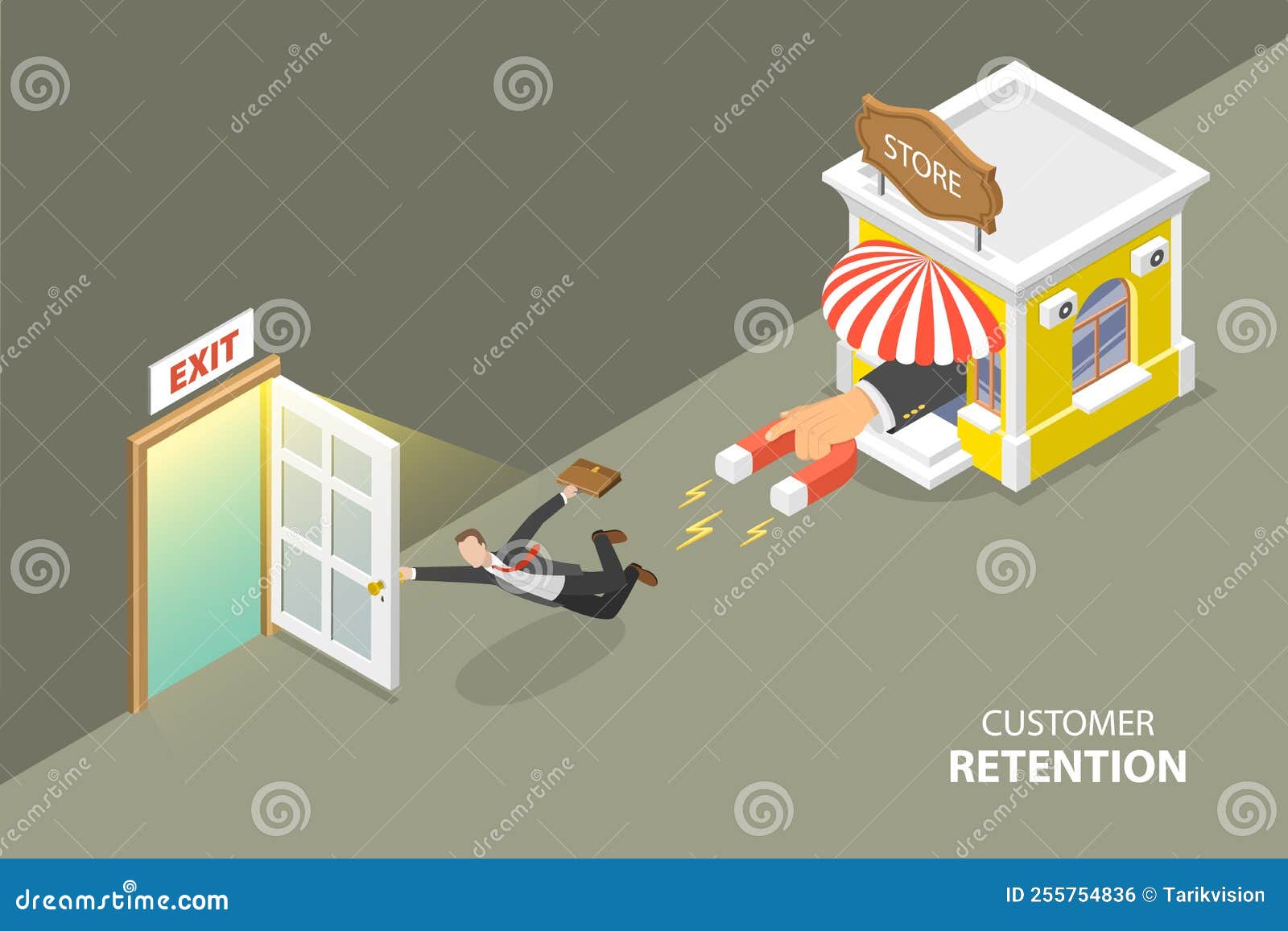 3D Isometric Flat Vector Conceptual Illustration of Customer Retention ...