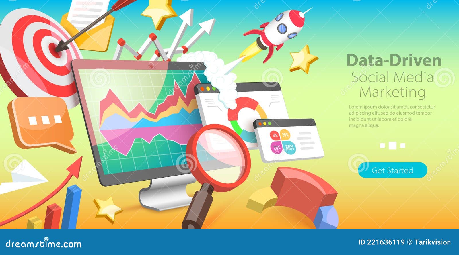 Data Driven Marketing Concept Vector Illustration. | CartoonDealer.com ... Data Driven Marketing Concept Vector Illustration. | CartoonDealer.com ...
