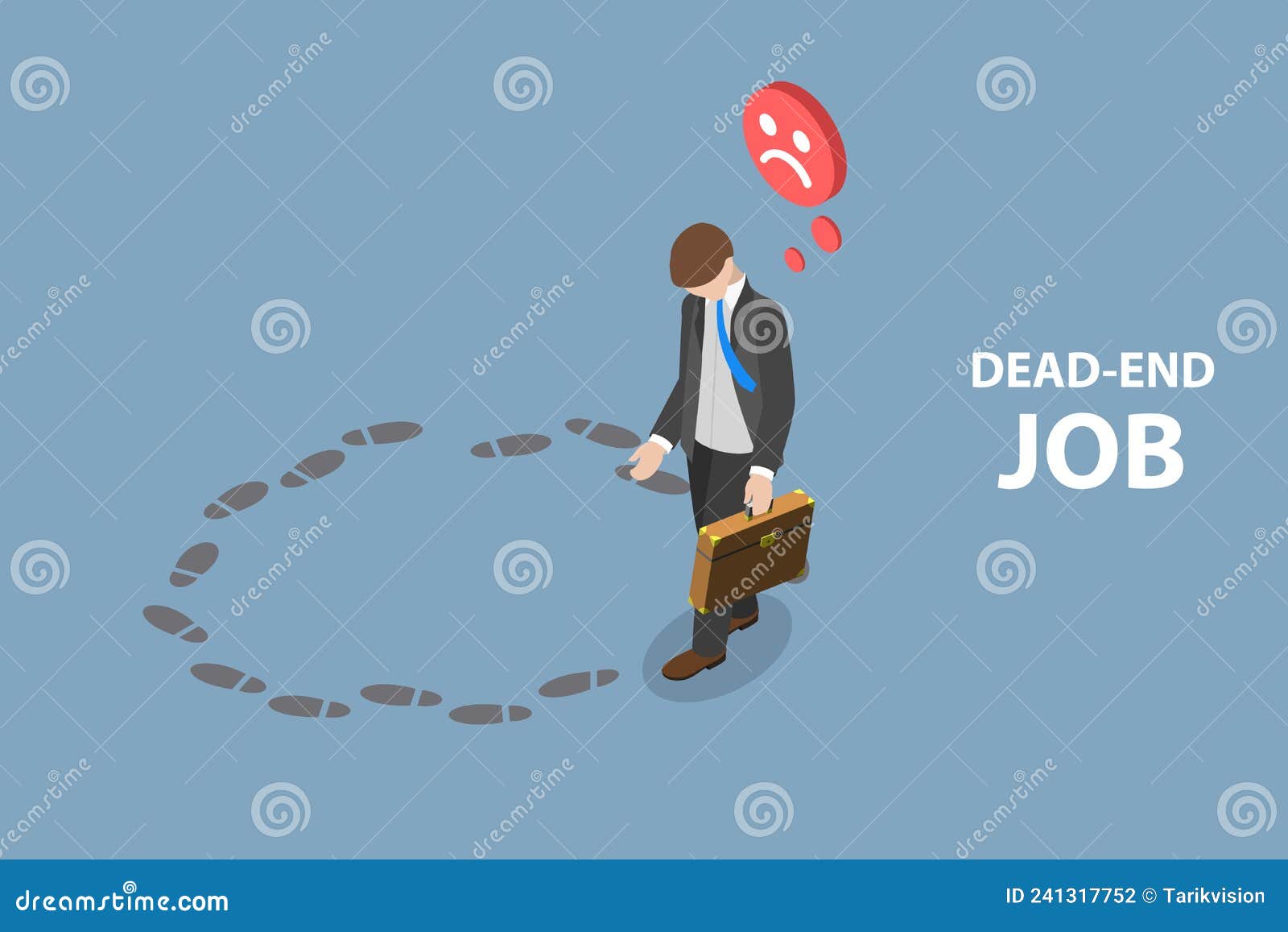 3D Isometric Flat Vector Conceptual Illustration of Dead-end Job Stock ...