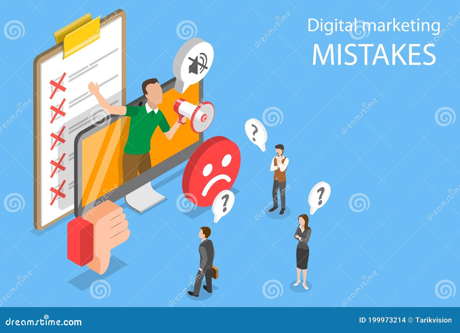 3D Isometric Flat Vector Conceptual Illustration of Digital Marketing ...