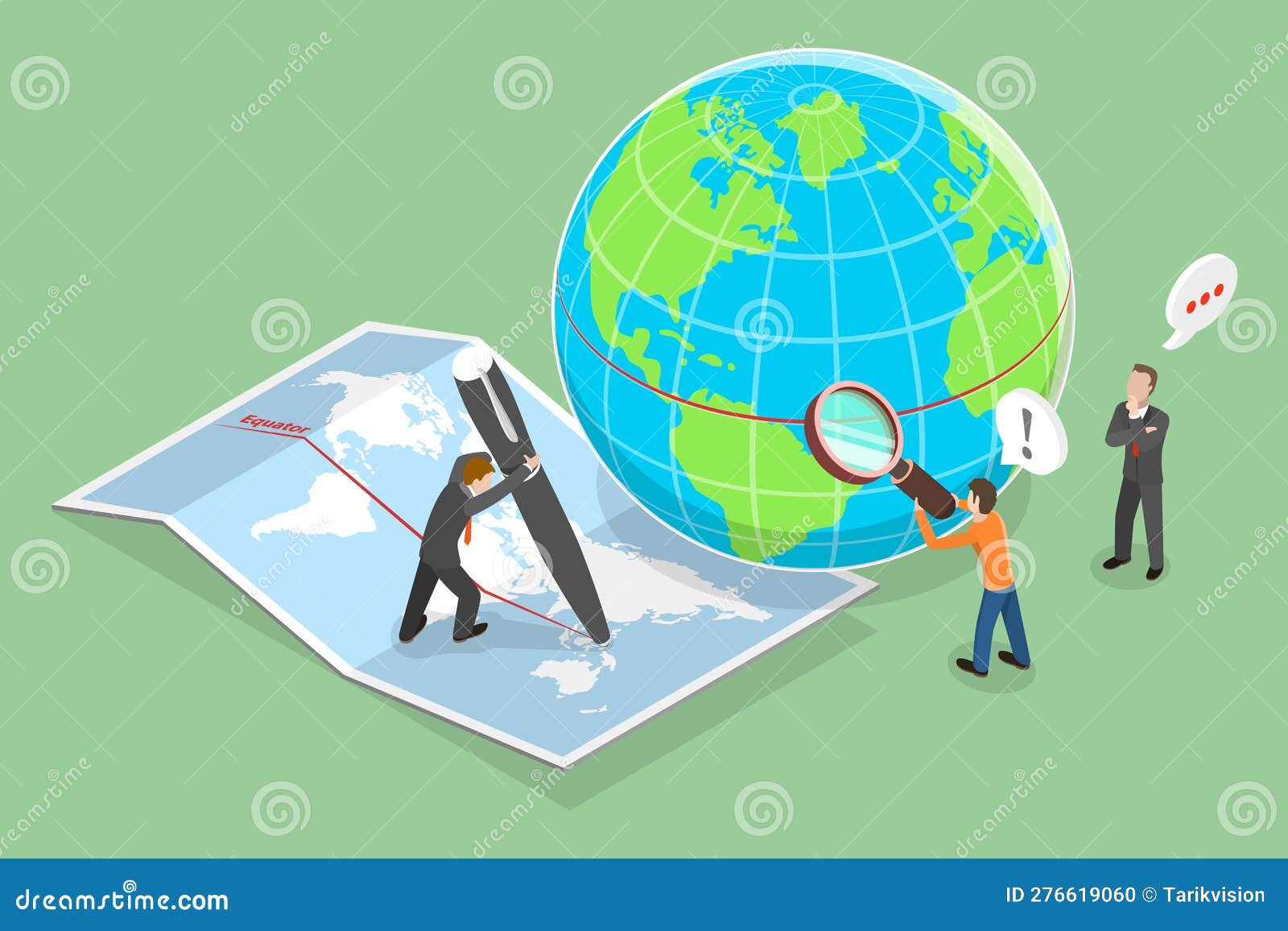Equator, And Prime Meridian. Globe, And Map Vector Illustration ...