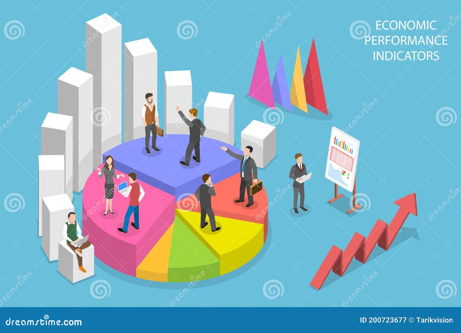 3D Isometric Flat Vector Conceptual Illustration of Economic ...