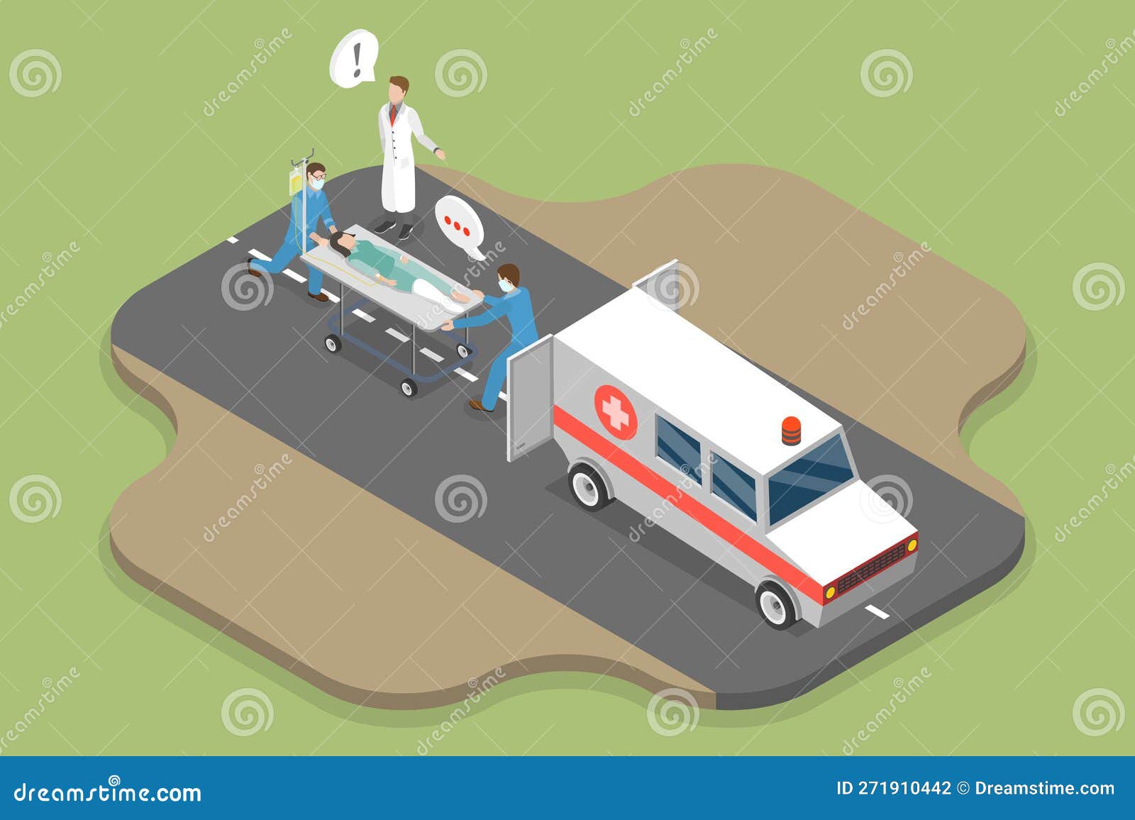 3D Isometric Flat Vector Conceptual Illustration of Emergency Stock ...
