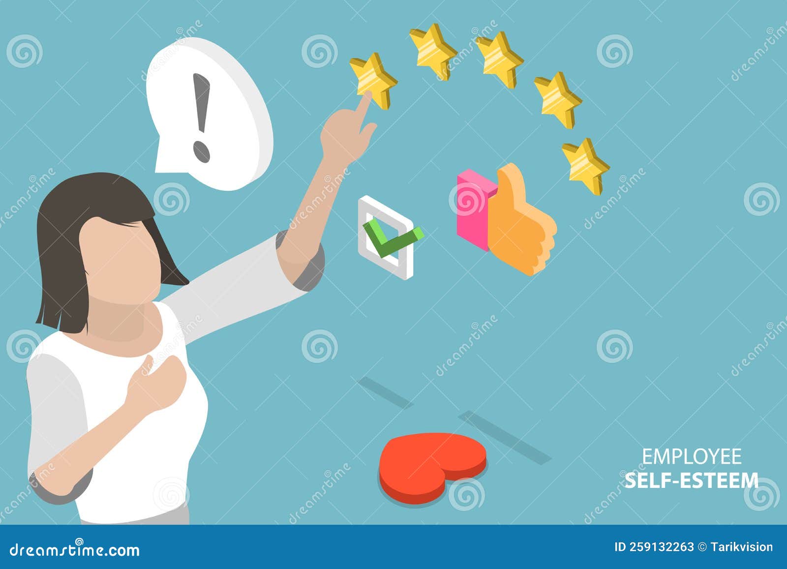 3D Isometric Flat Vector Conceptual Illustration of Employee Self ...