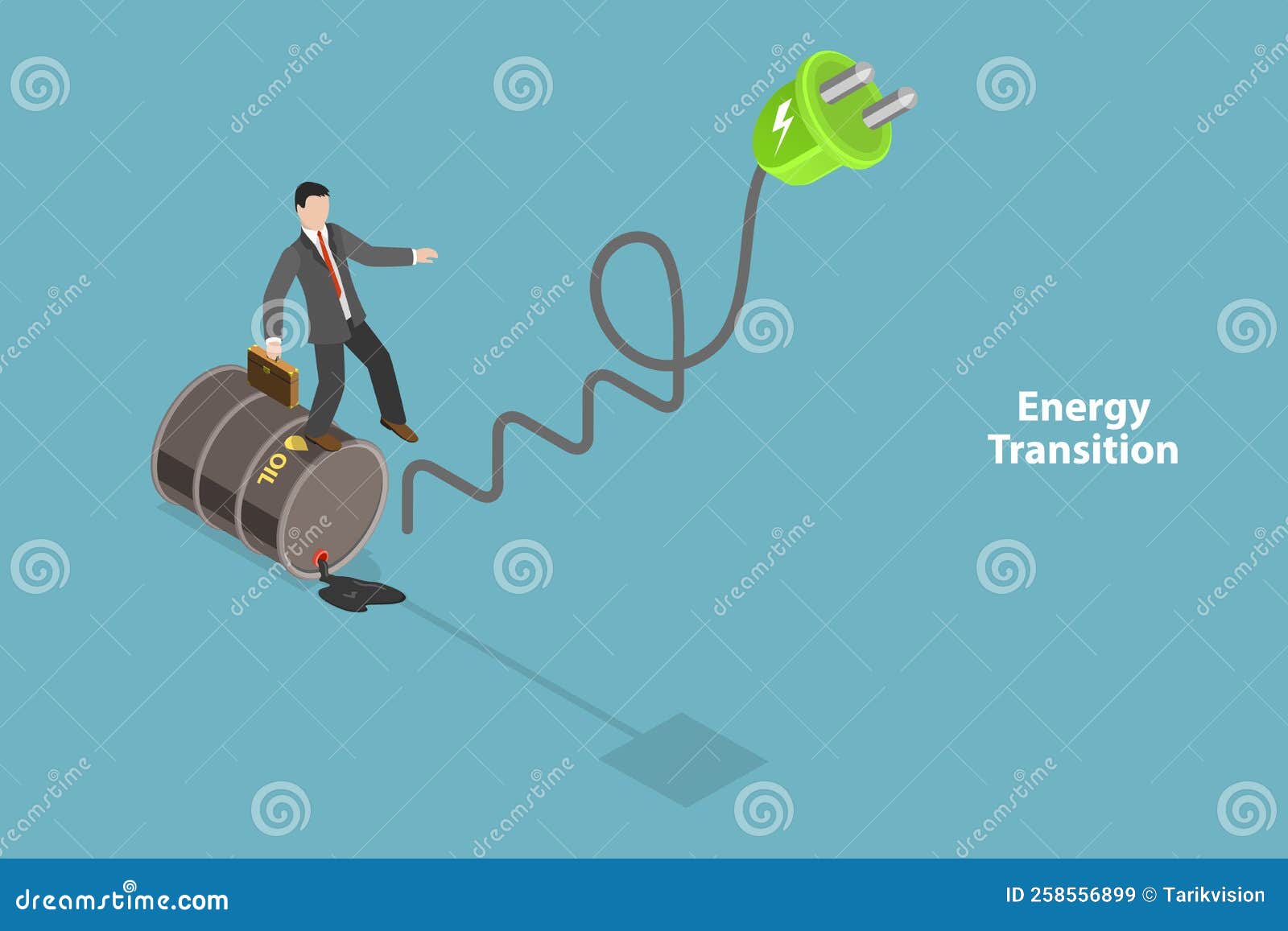 3D Isometric Flat Vector Conceptual Illustration of Energy Transition ...