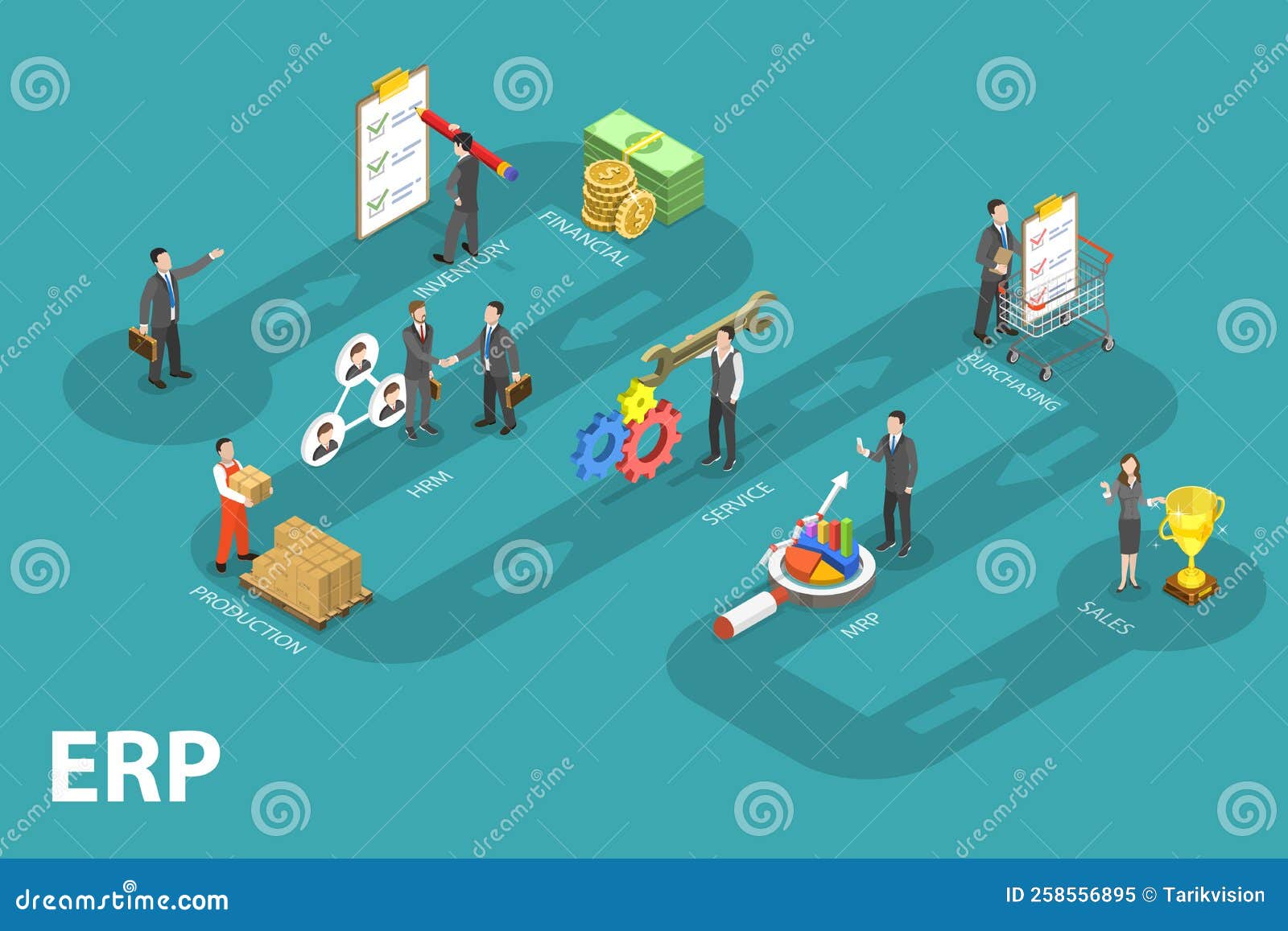3D Isometric Flat Vector Conceptual Illustration of ERP As Enterprise ... 3D Isometric Flat Vector Conceptual Illustration of ERP As Enterprise ...