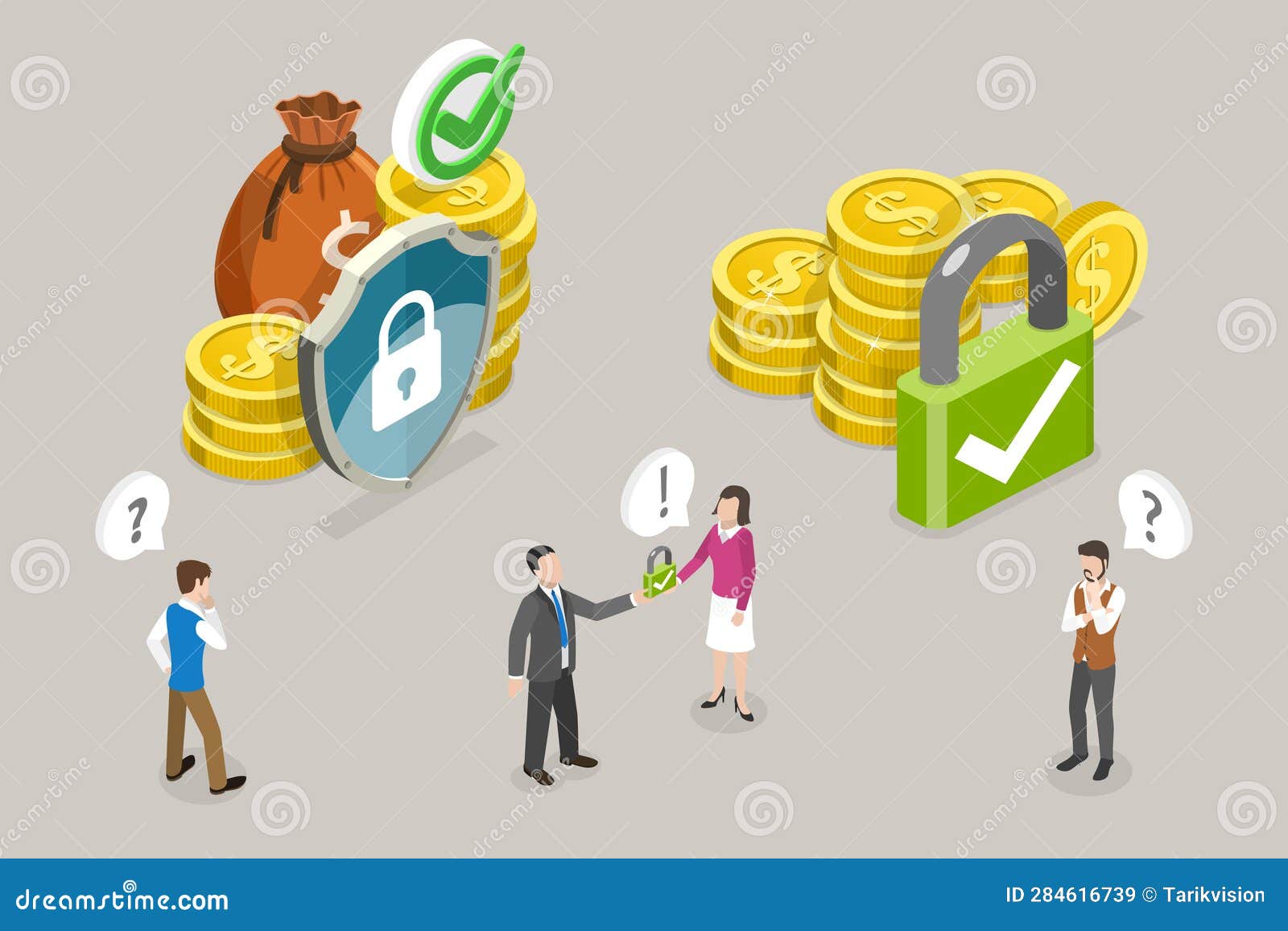 3D Isometric Flat Vector Conceptual Illustration of Fraud Prevention ...