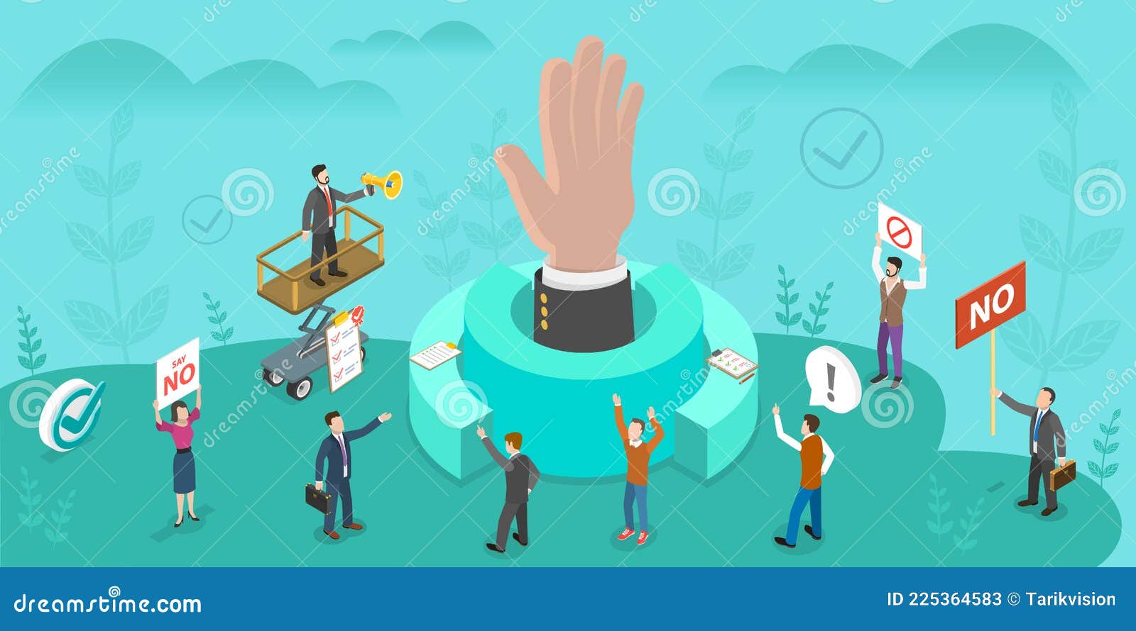 3D Isometric Flat Vector Conceptual Illustration of Freedom of ...