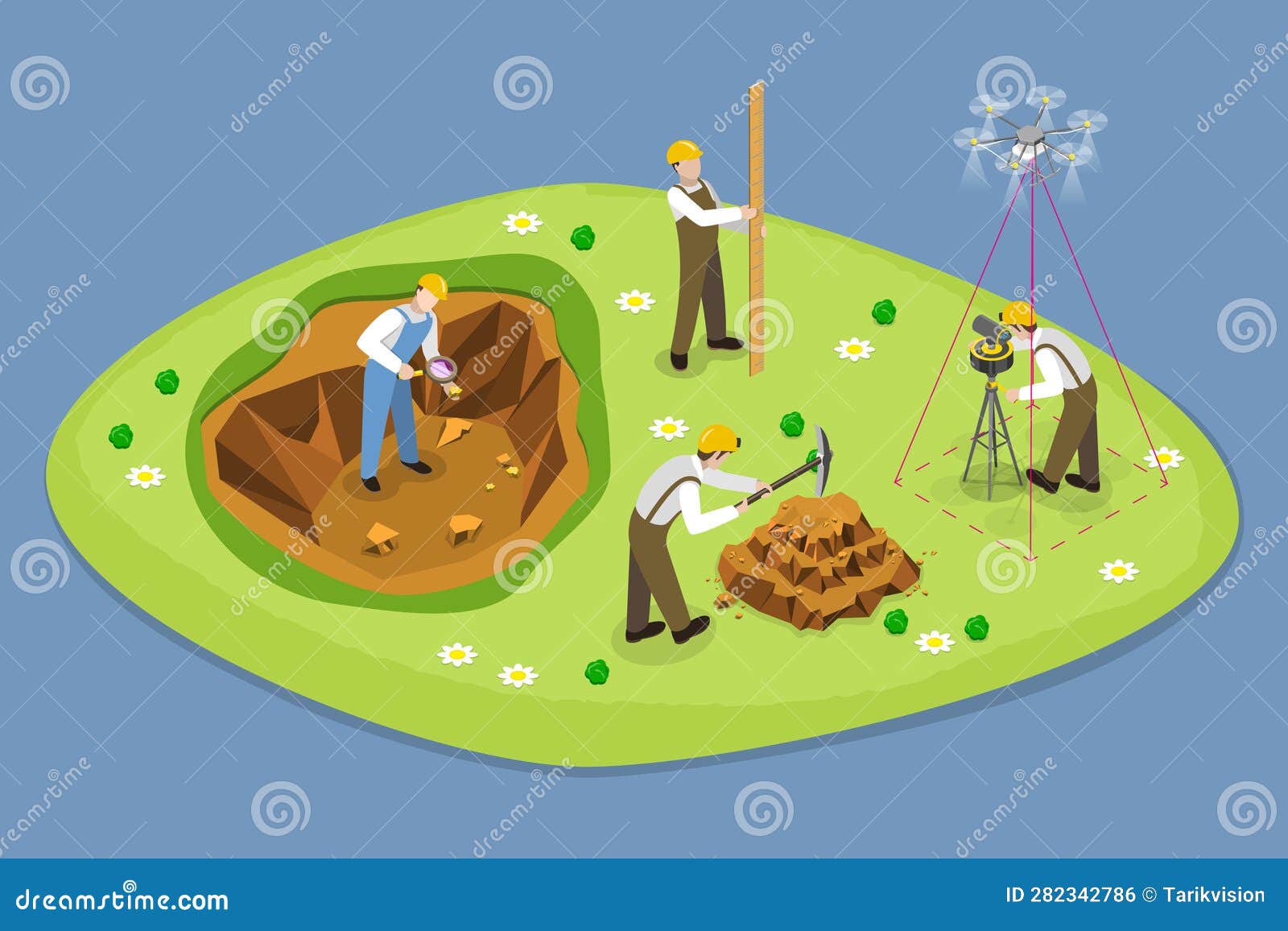 Geodesy Isometric Icons Collection Cartoon Vector | CartoonDealer.com ...