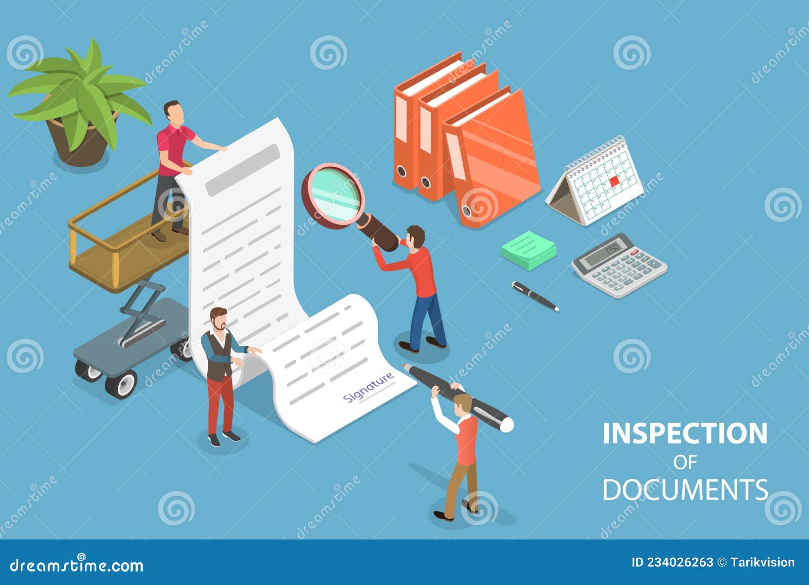 3D Isometric Flat Vector Conceptual Illustration of Inspection of ...