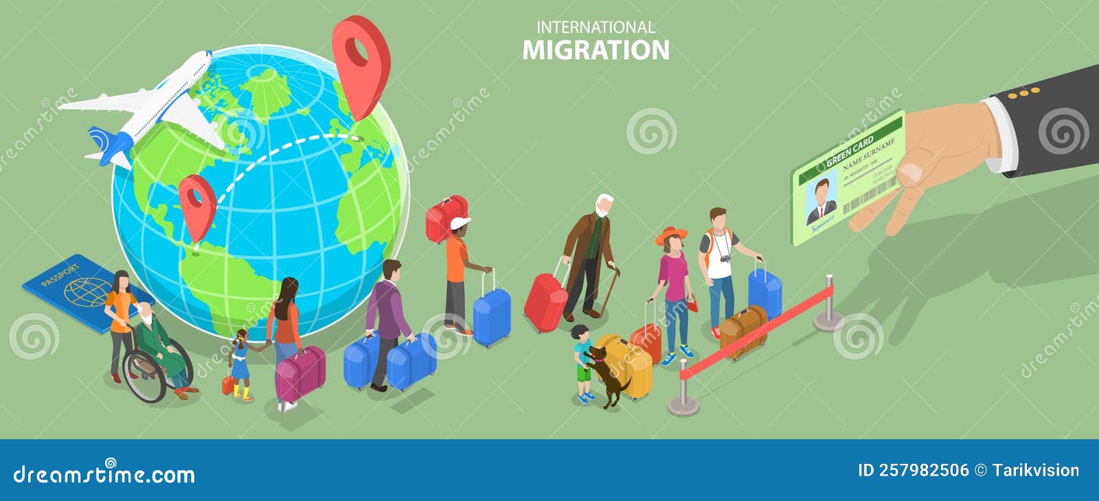 3D Isometric Flat Vector Conceptual Illustration of International ...