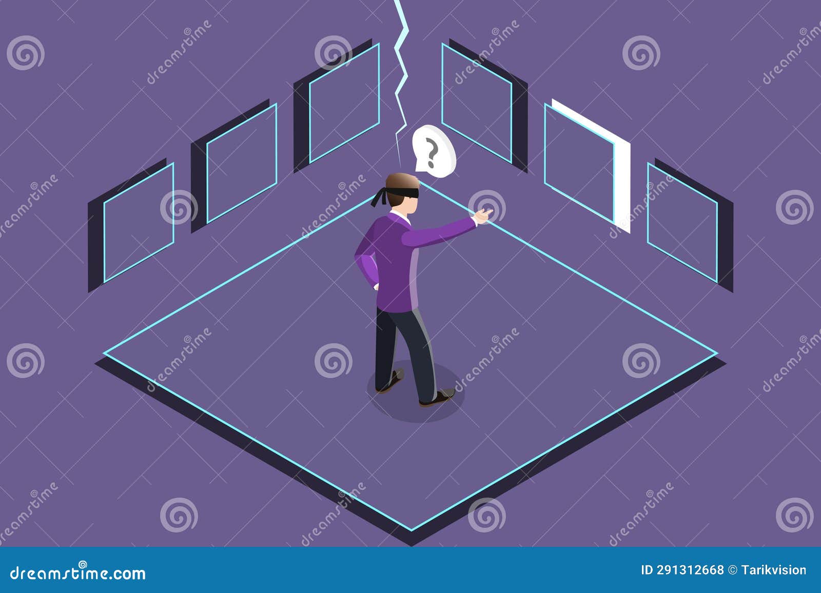 3d Isometric Flat Vector Conceptual Illustration Of Intuition Stock