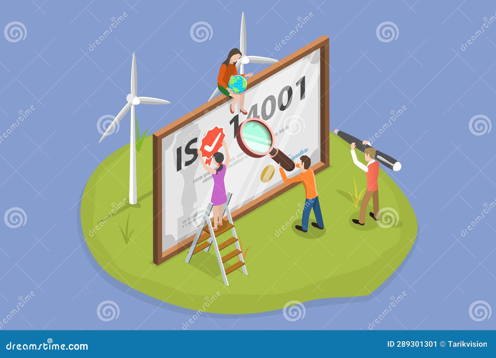 Iso 14000 Isometric Icon. Environmental Management. Standard Quality ...