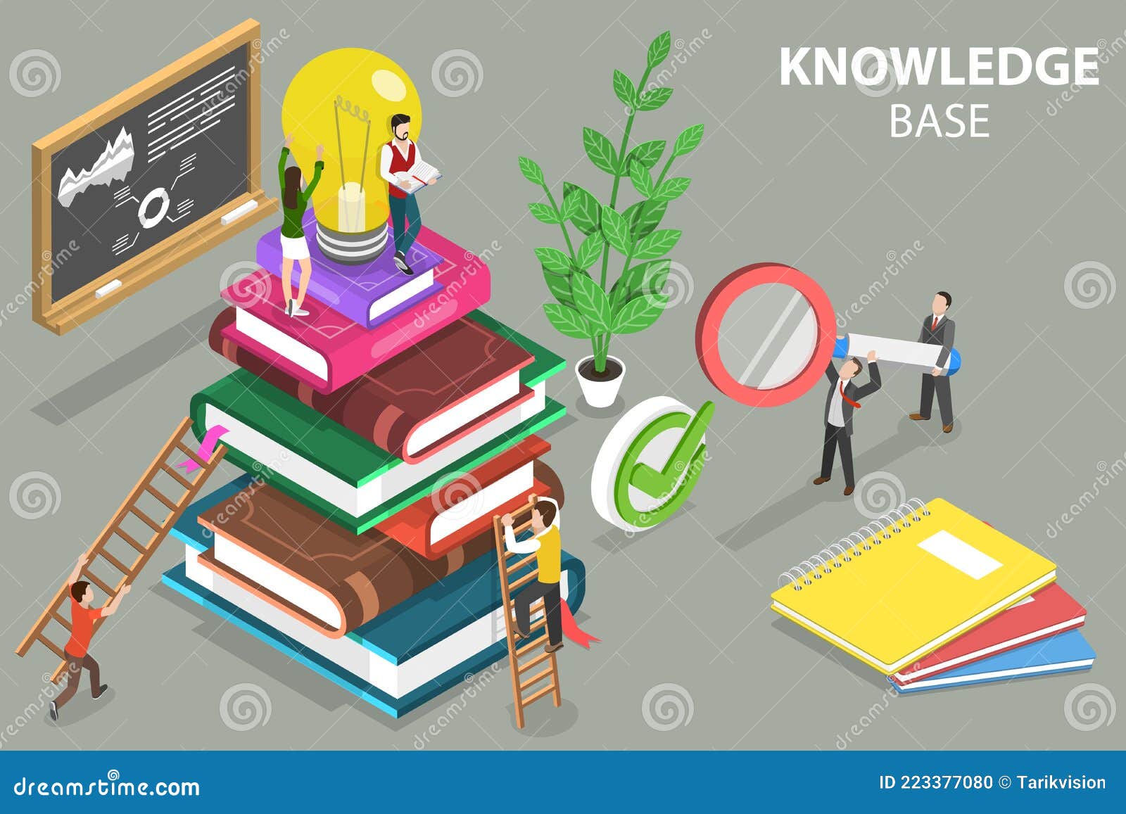 Illustration Of A `Day Of Knowledge` With The Image Of Apple, Flying Of ...