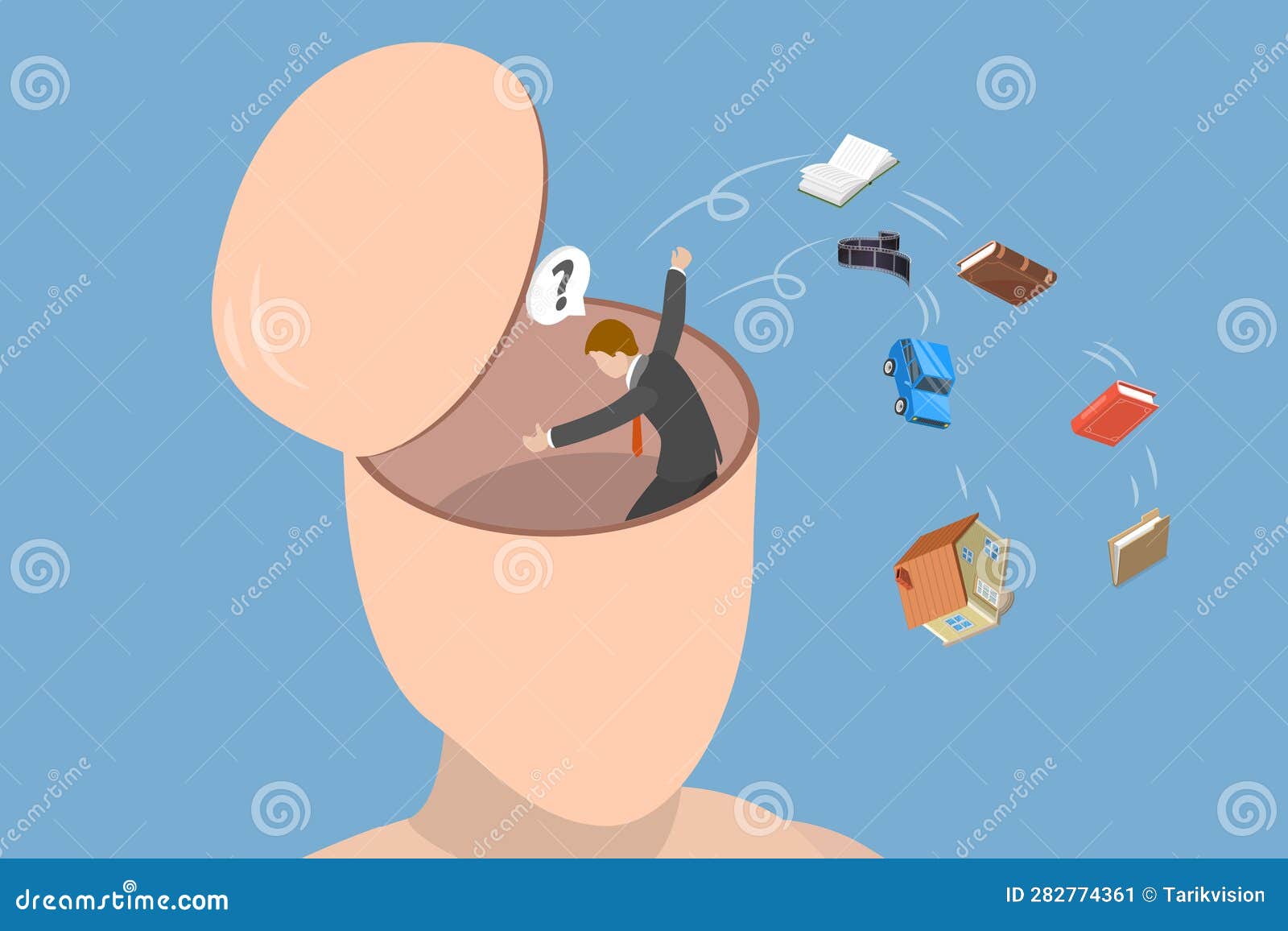 3D Isometric Flat Vector Conceptual Illustration of Memory Erasing ...