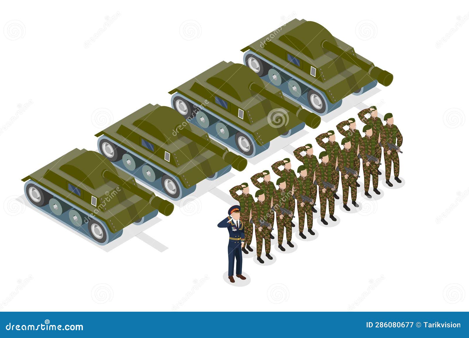 3D Isometric Flat Vector Conceptual Illustration of Military Regime ...