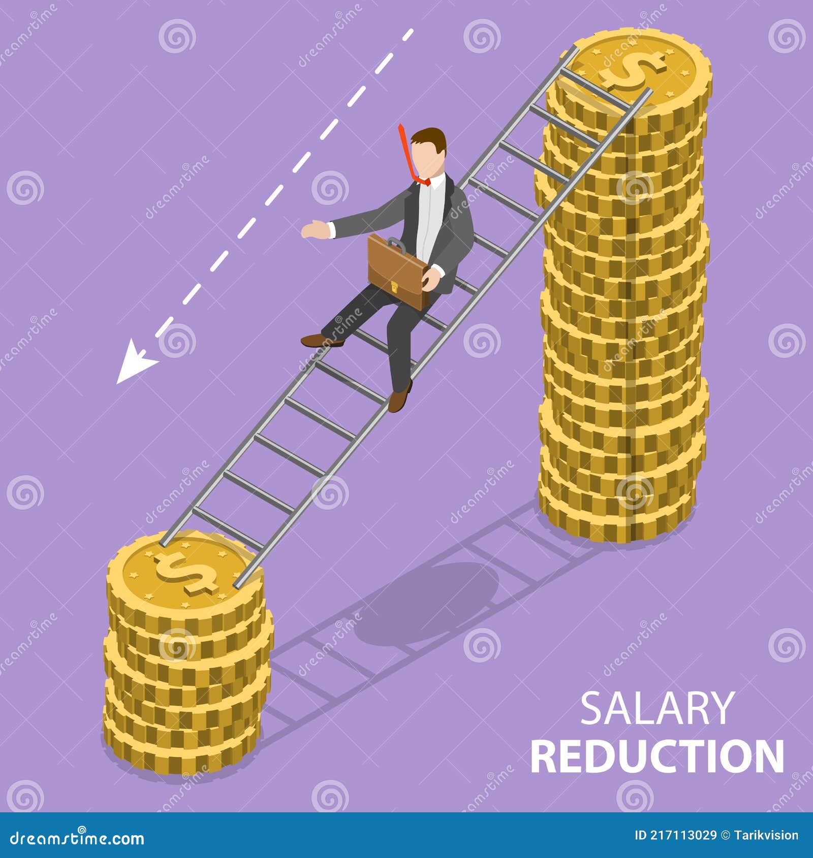 Salary Reduction, Vector Concept For Web Banner, Website Page ...