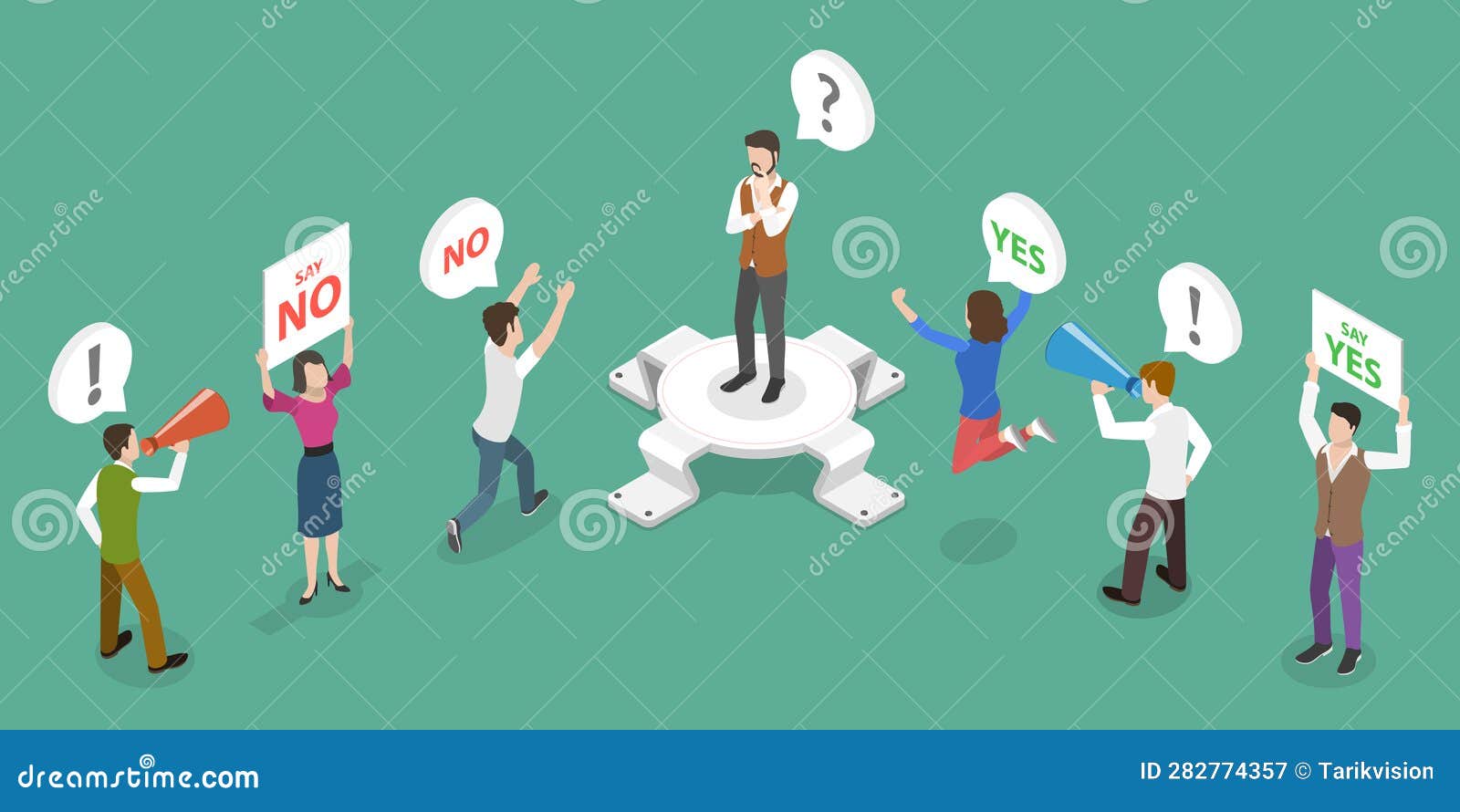 3D Isometric Flat Vector Conceptual Illustration of Persuasion Stock ...