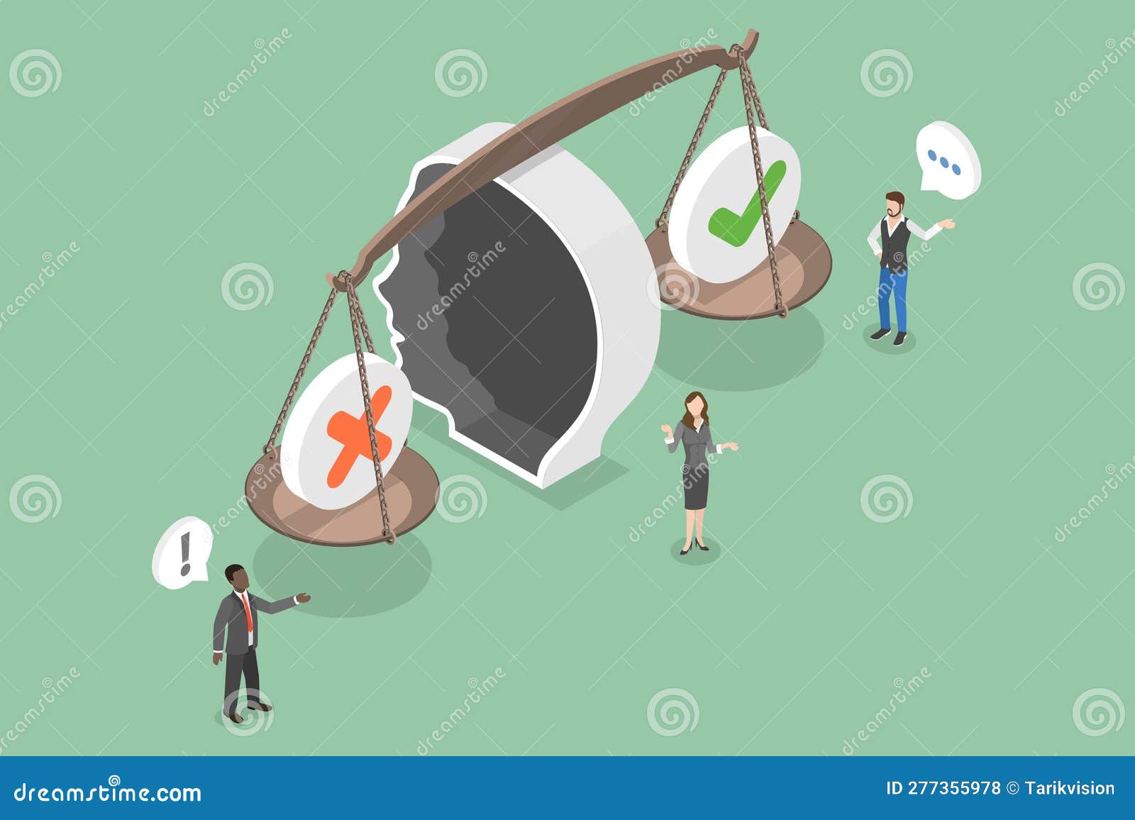 3D Isometric Flat Vector Conceptual Illustration of Prejudice Stock ...