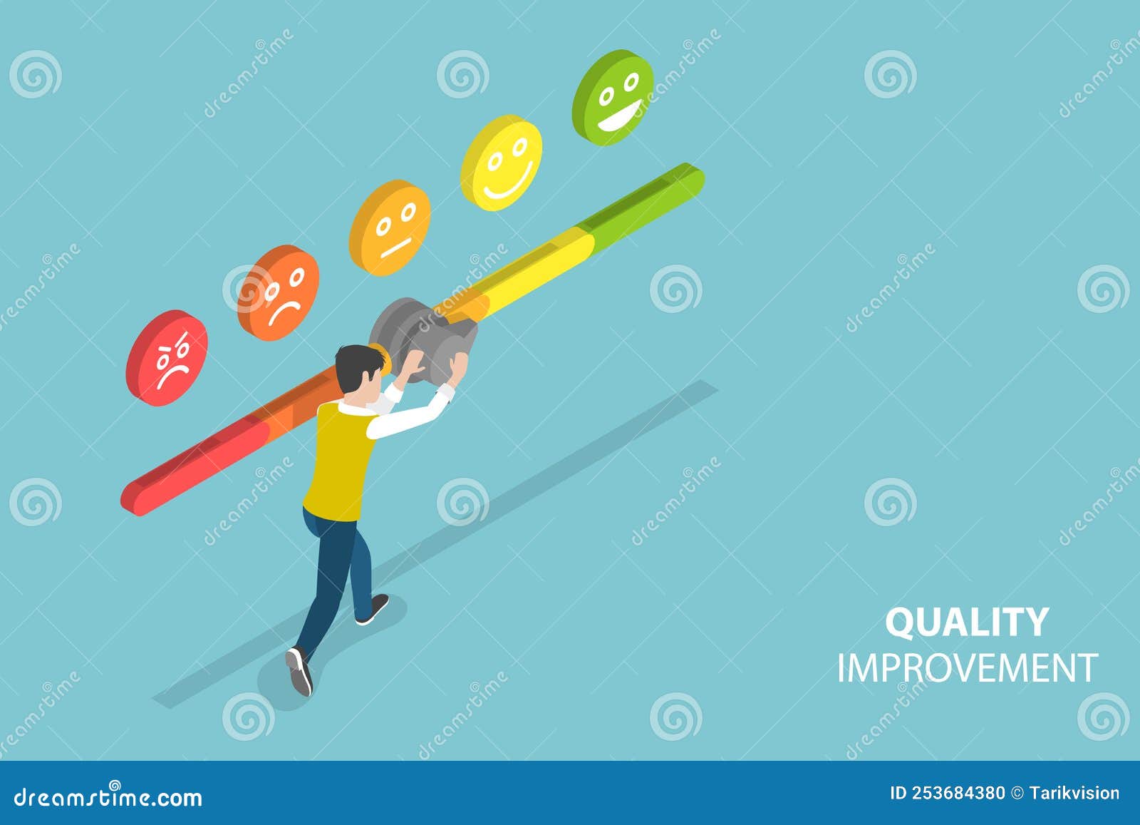3D Isometric Flat Vector Conceptual Illustration of Quality Improvement ...