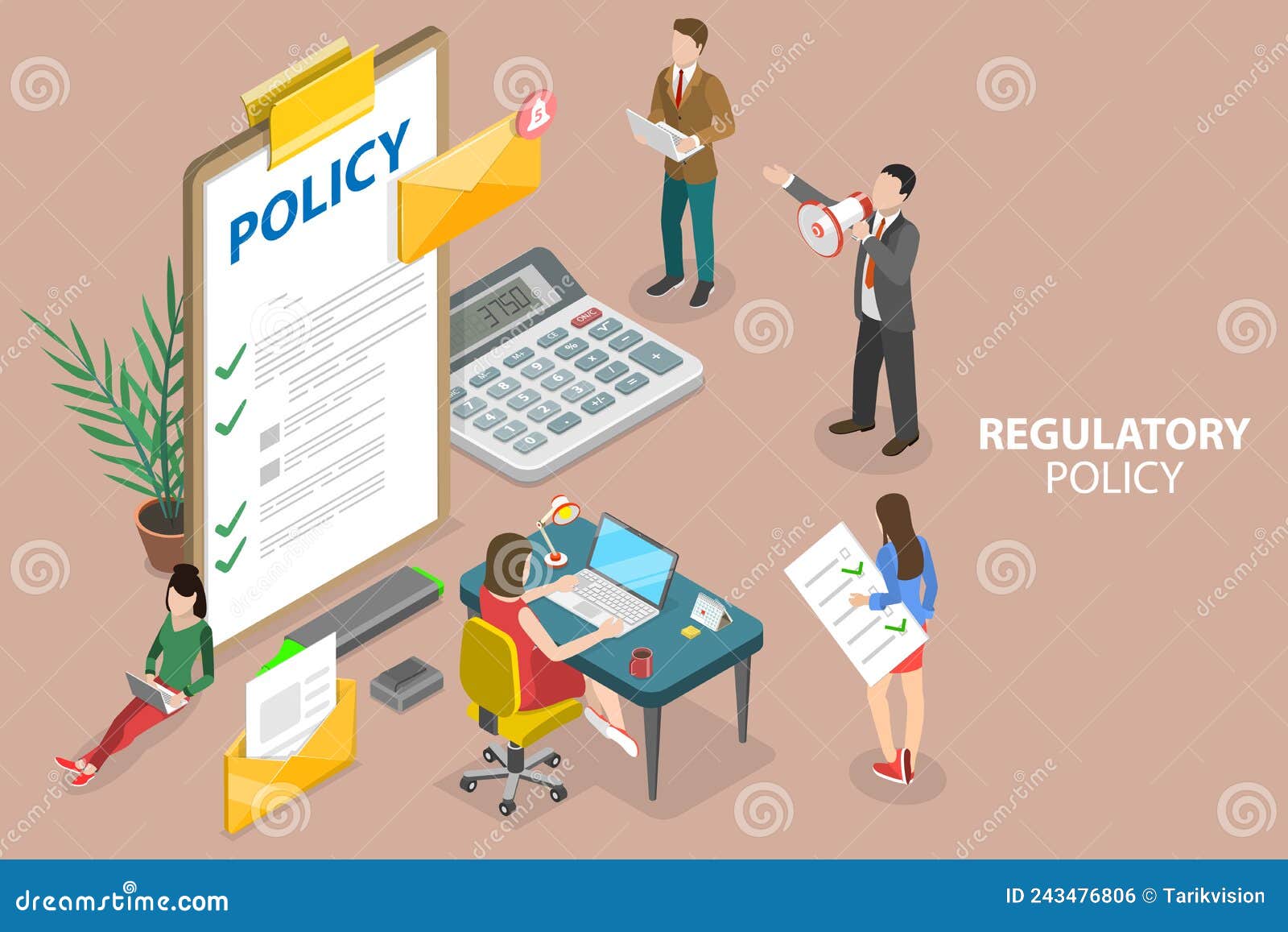 3D Isometric Flat Vector Conceptual Illustration of Regulatory Policy ...