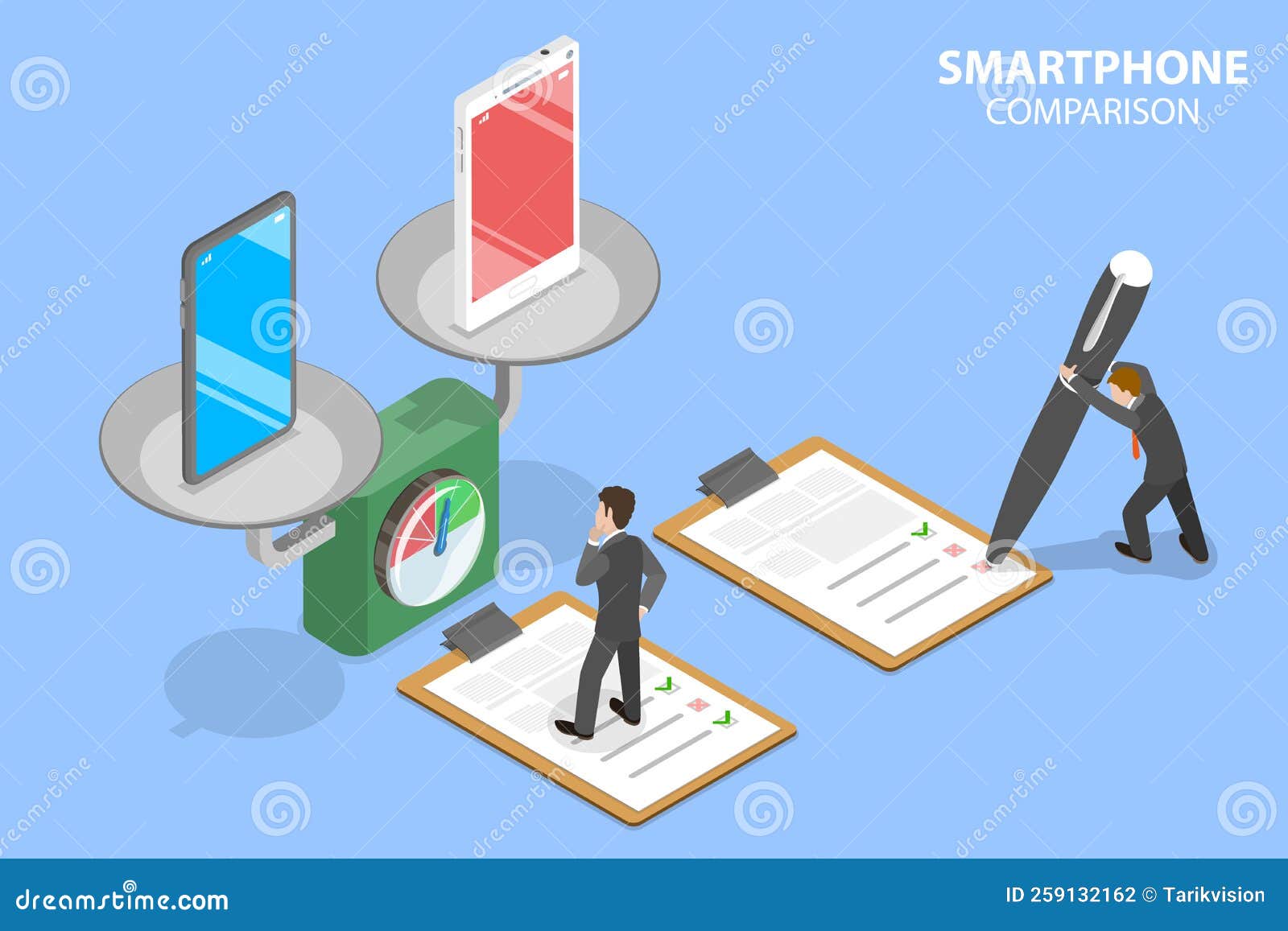 3D Isometric Flat Vector Conceptual Illustration of Smartphone ...