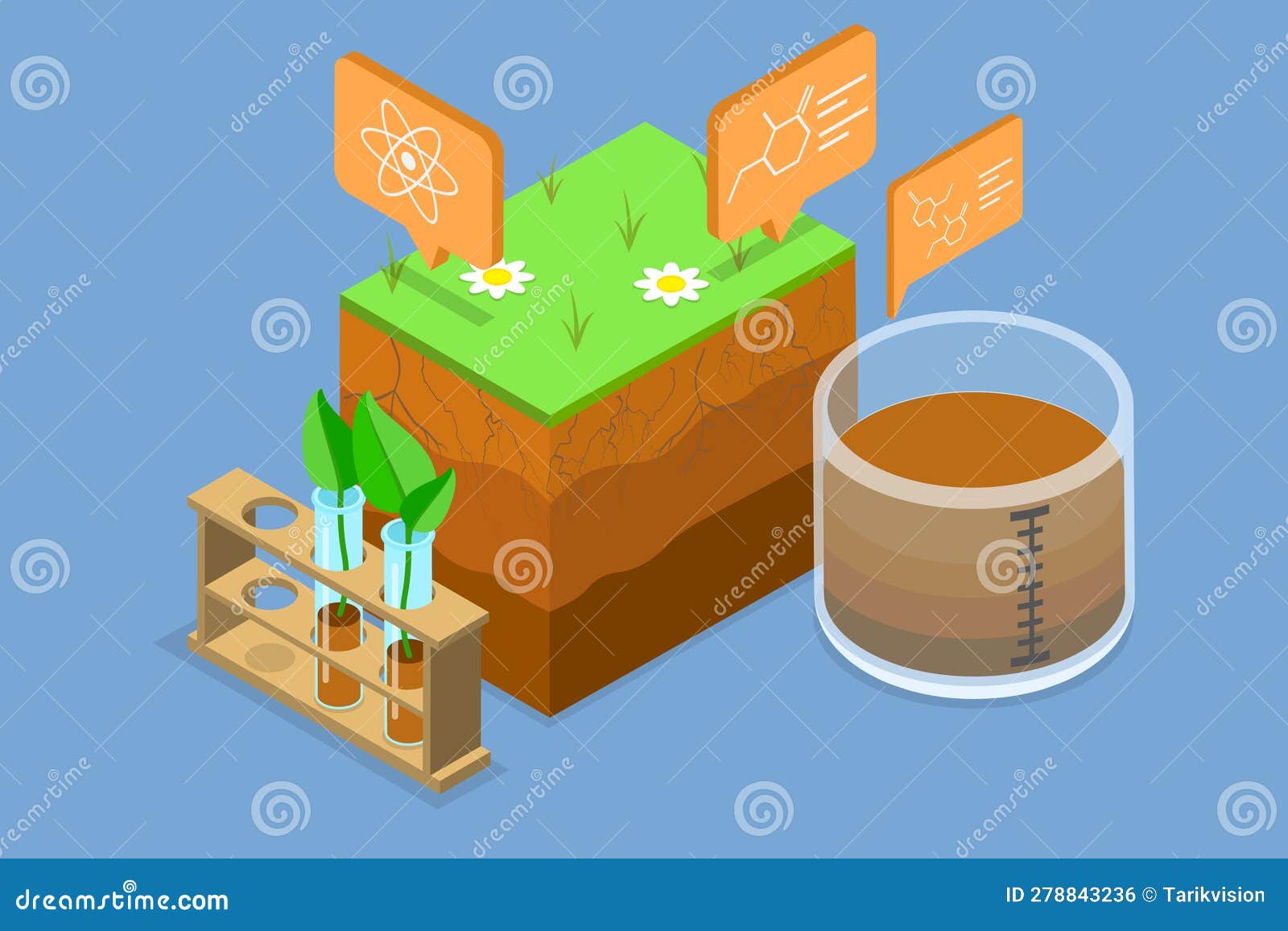 Soil Analysis Science Banners Vector Illustration Isolated On White ...
