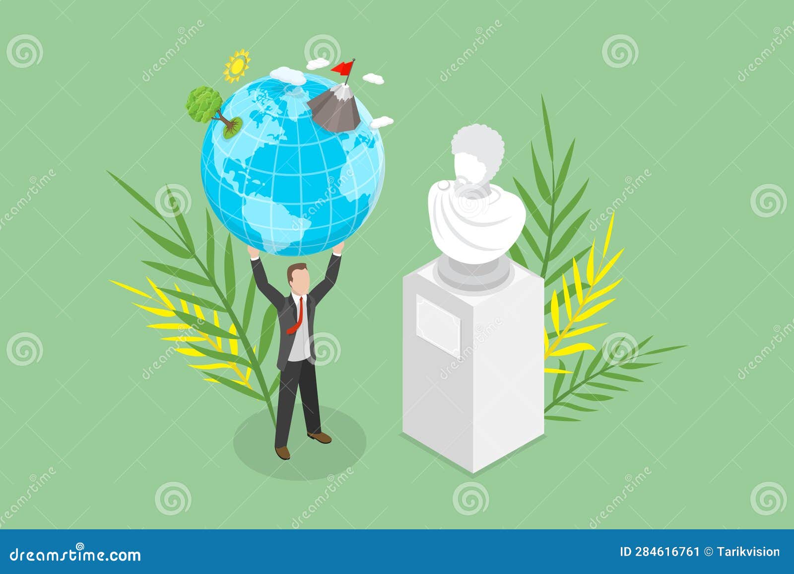 Stoicism Vector Illustration Concept Banner Poster | CartoonDealer.com ...