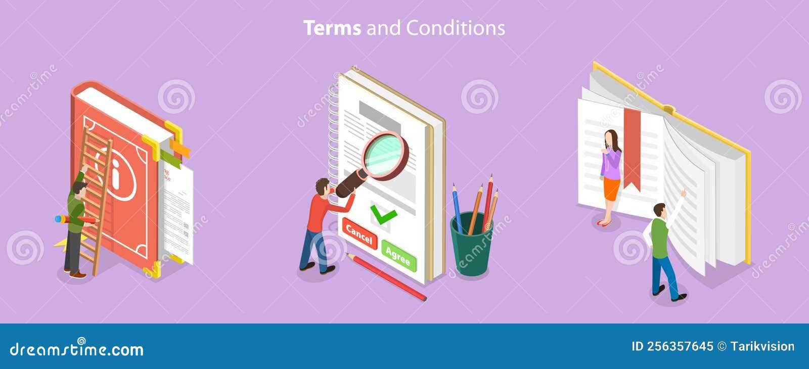 3D Isometric Flat Vector Conceptual Illustration of Terms and ...